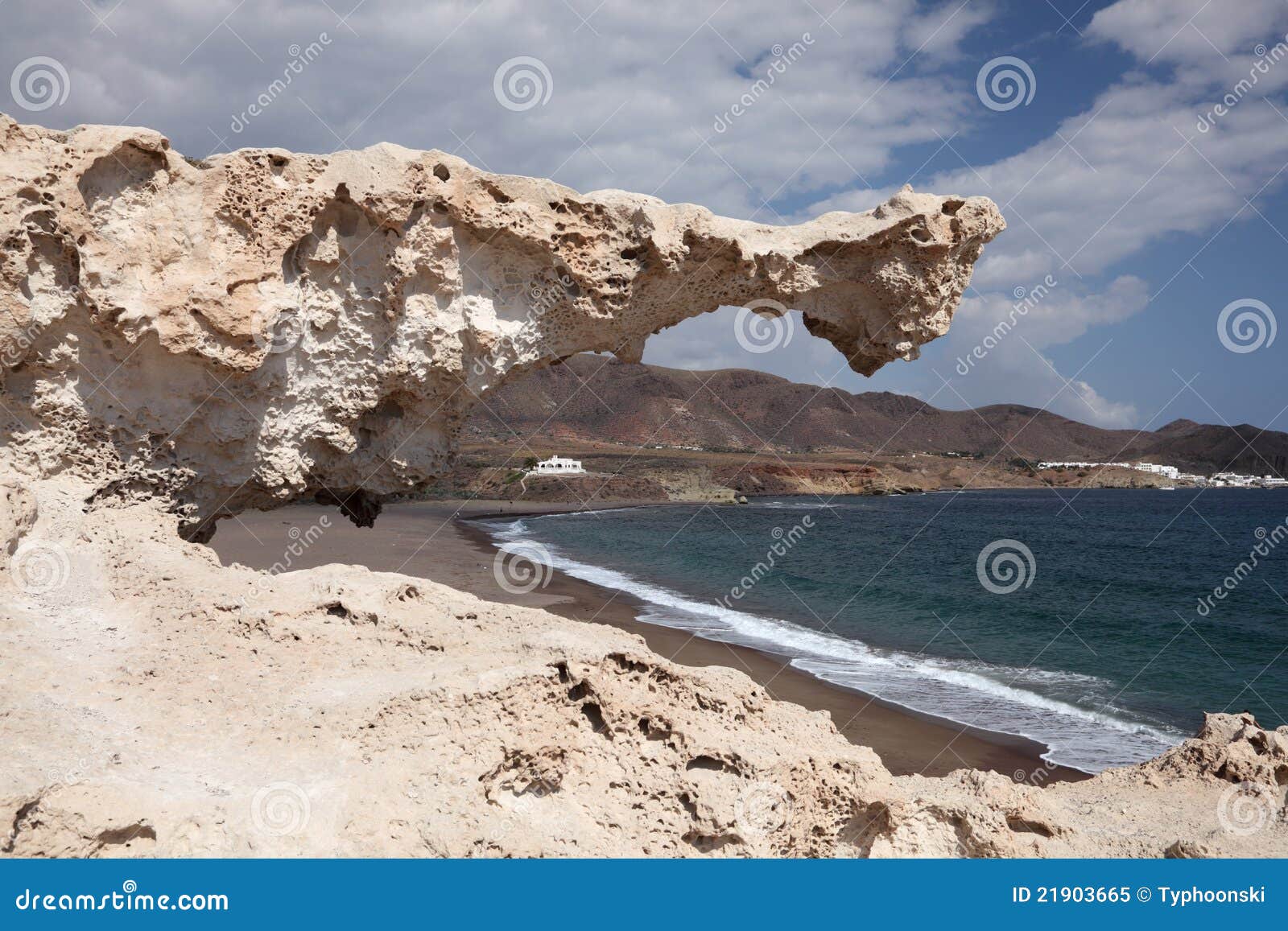 Cabo DE Gata, Almeria Spanje Stock Afbeelding - Image of rots, spaans ...