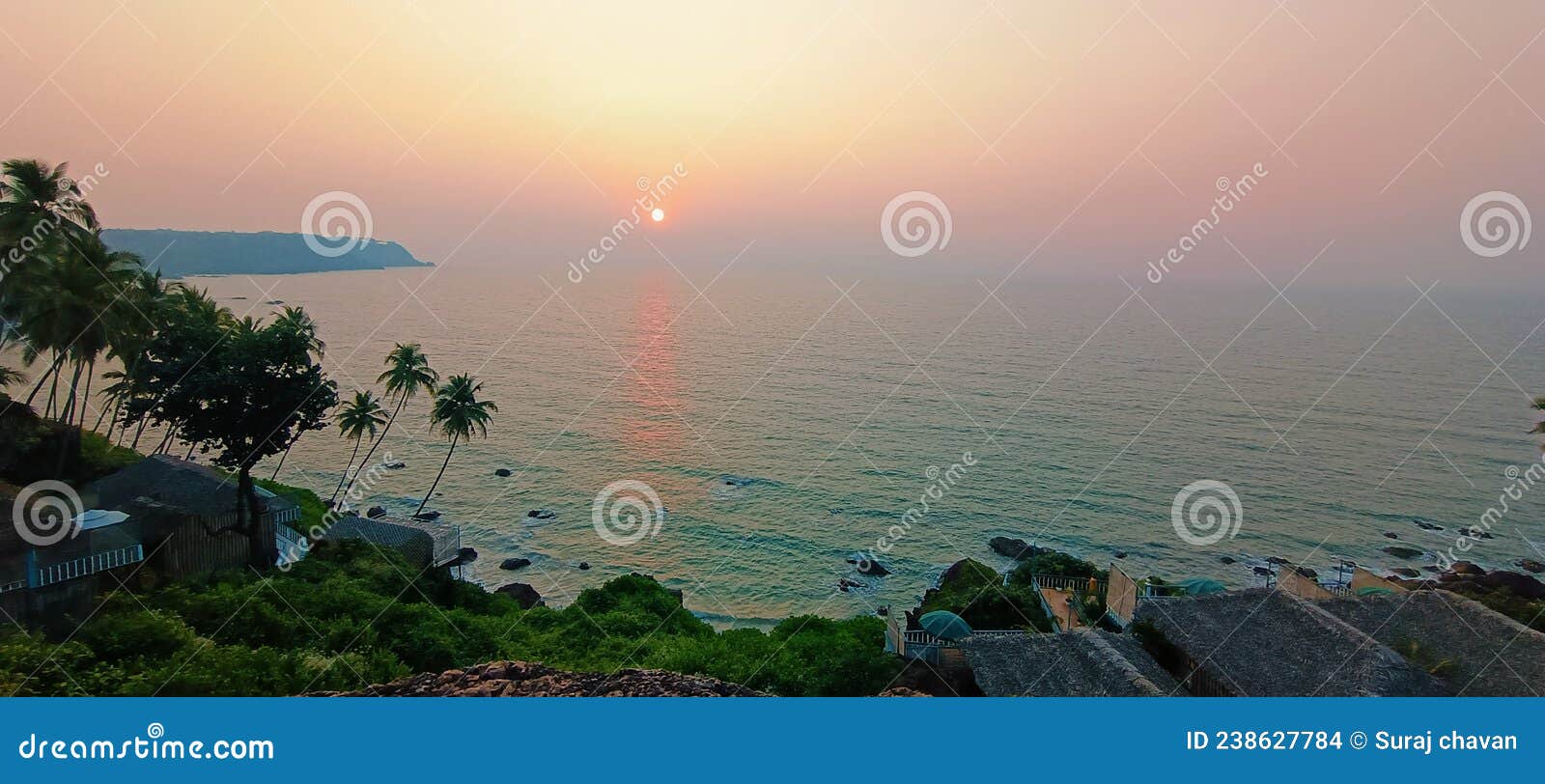 Cabo de Rama Sunset Goa stock photo. Image of rama, sunset - 238627784