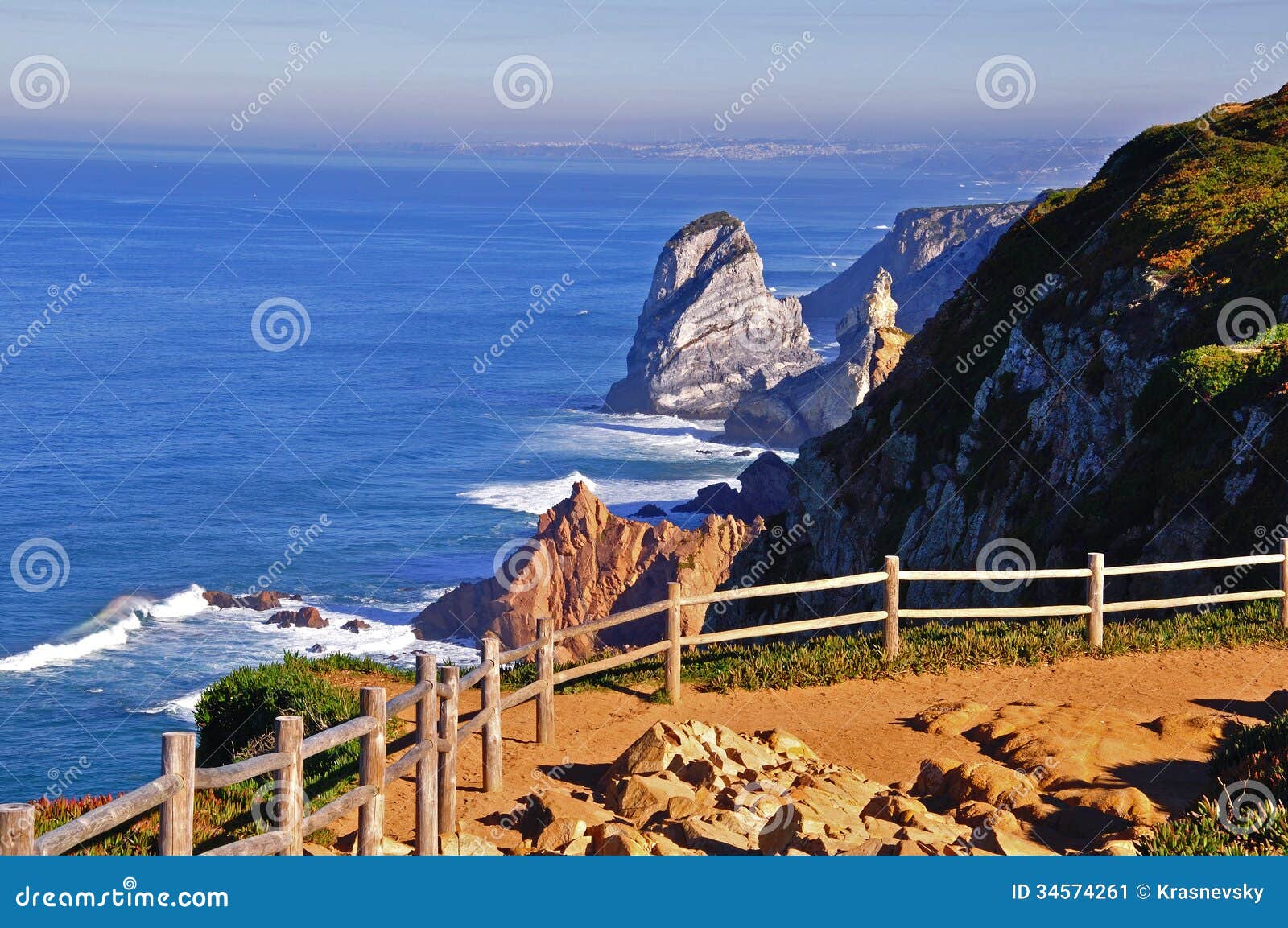 Cabo de Roca stock image. Image of sintra, horizon, power - 34574261