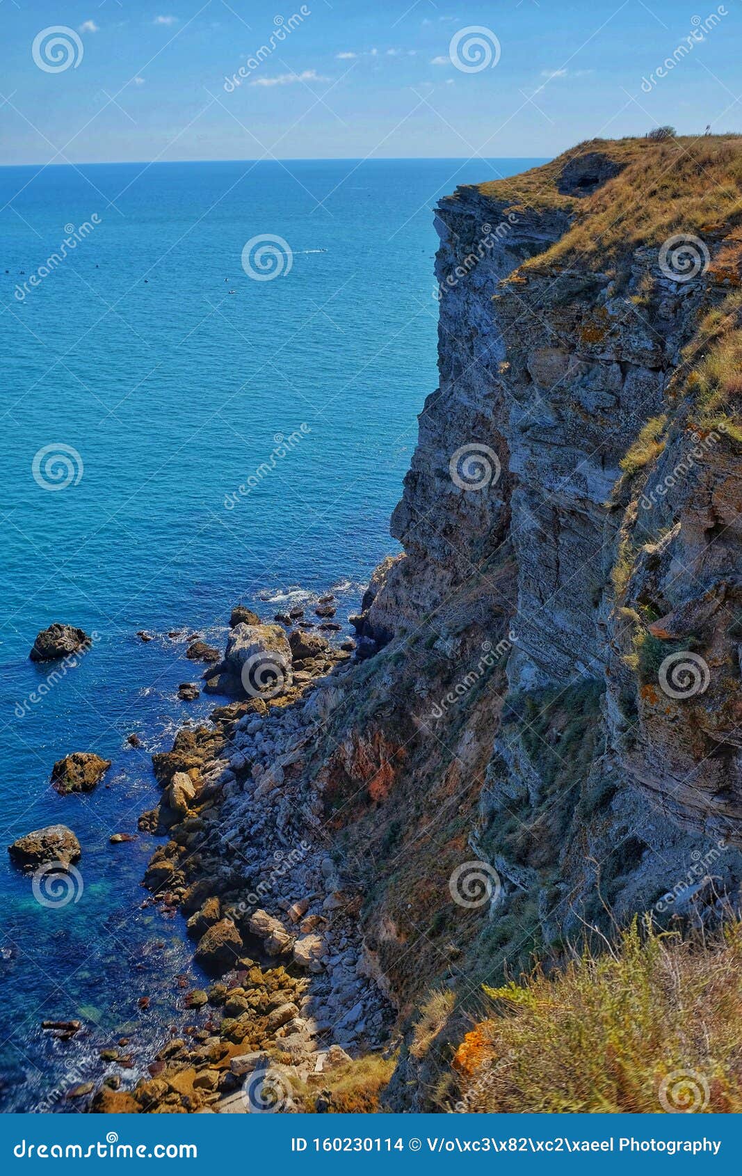 Cabo Kaliakra, Bulgaria foto de archivo. Imagen de fondo - 160230114