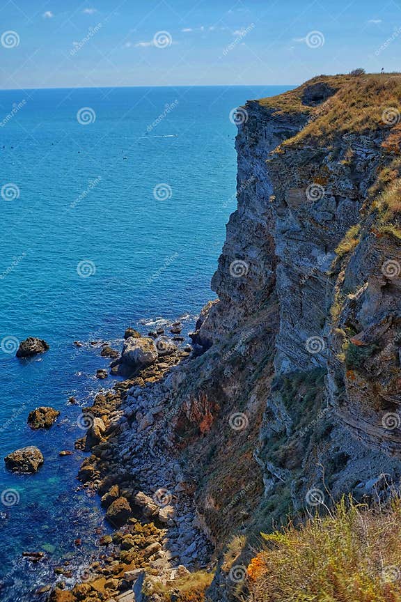 Cabo Kaliakra, Bulgaria foto de archivo. Imagen de fondo - 160230114