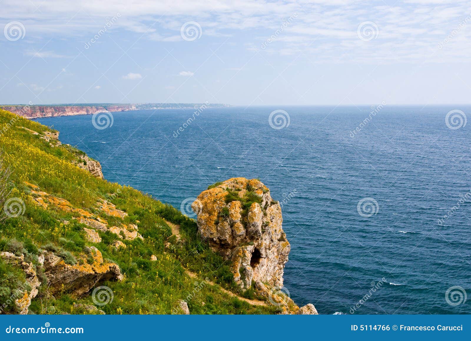Cabo Kaliakra, Bulgaria foto de archivo. Imagen de azul - 5114766