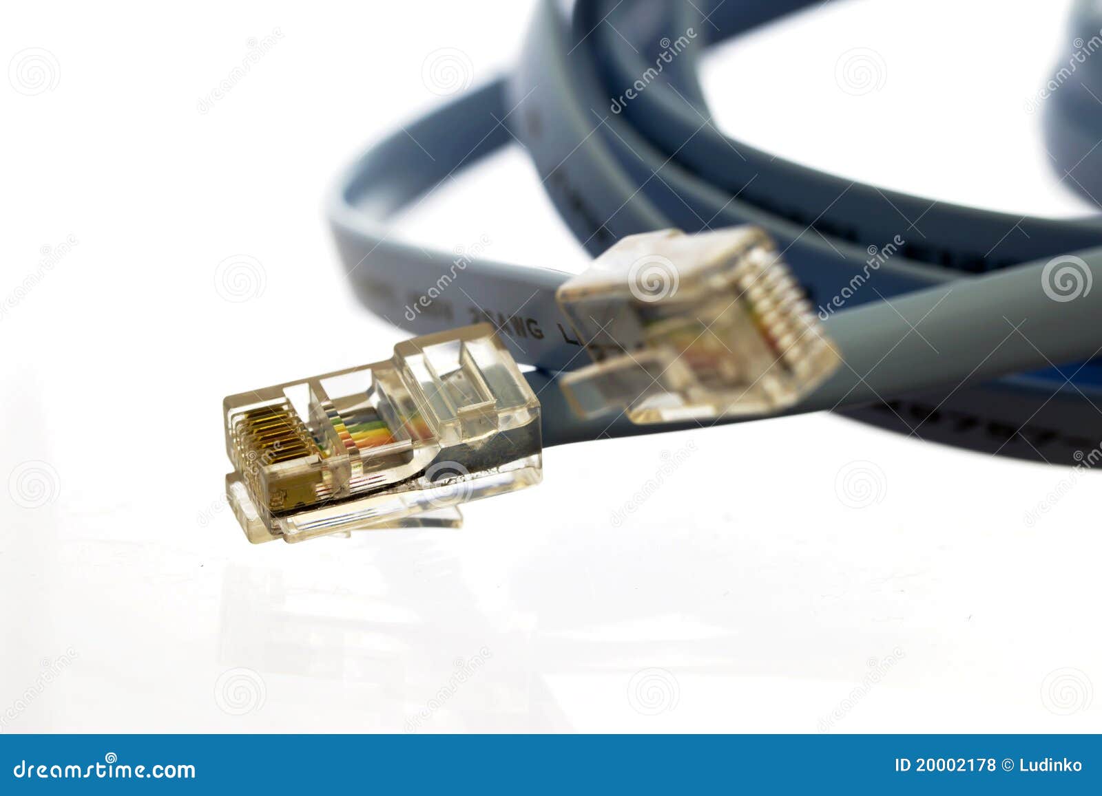 Cabo Liso Da Rede Para Configurar Routeres Foto de Stock - Imagem de ...