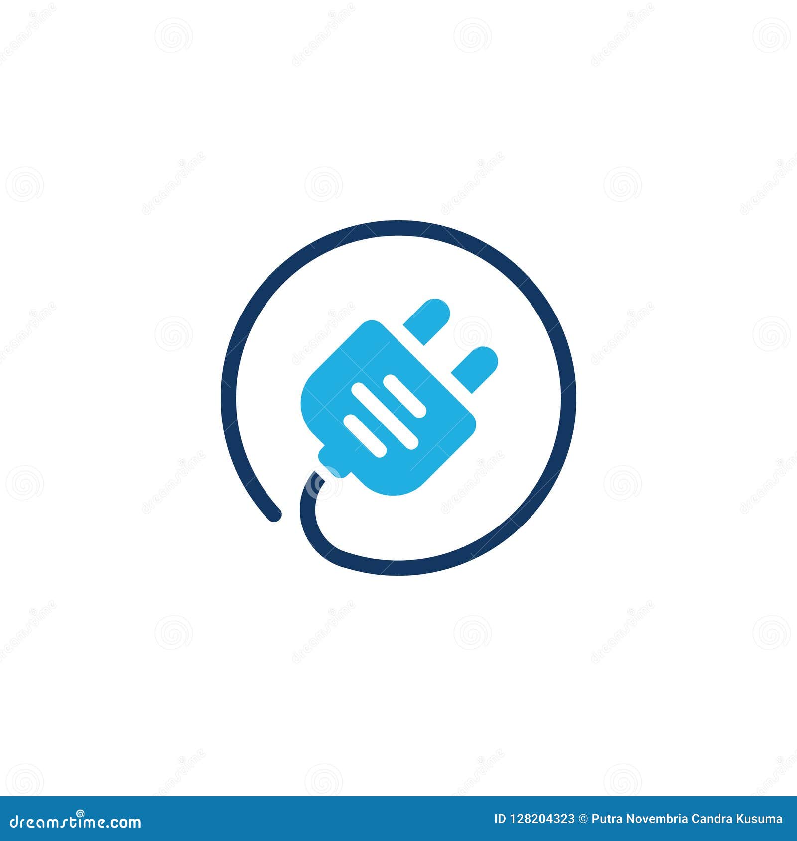 Cabo Logo Icon Design ilustração do vetor. Ilustração de plugue - 128204323