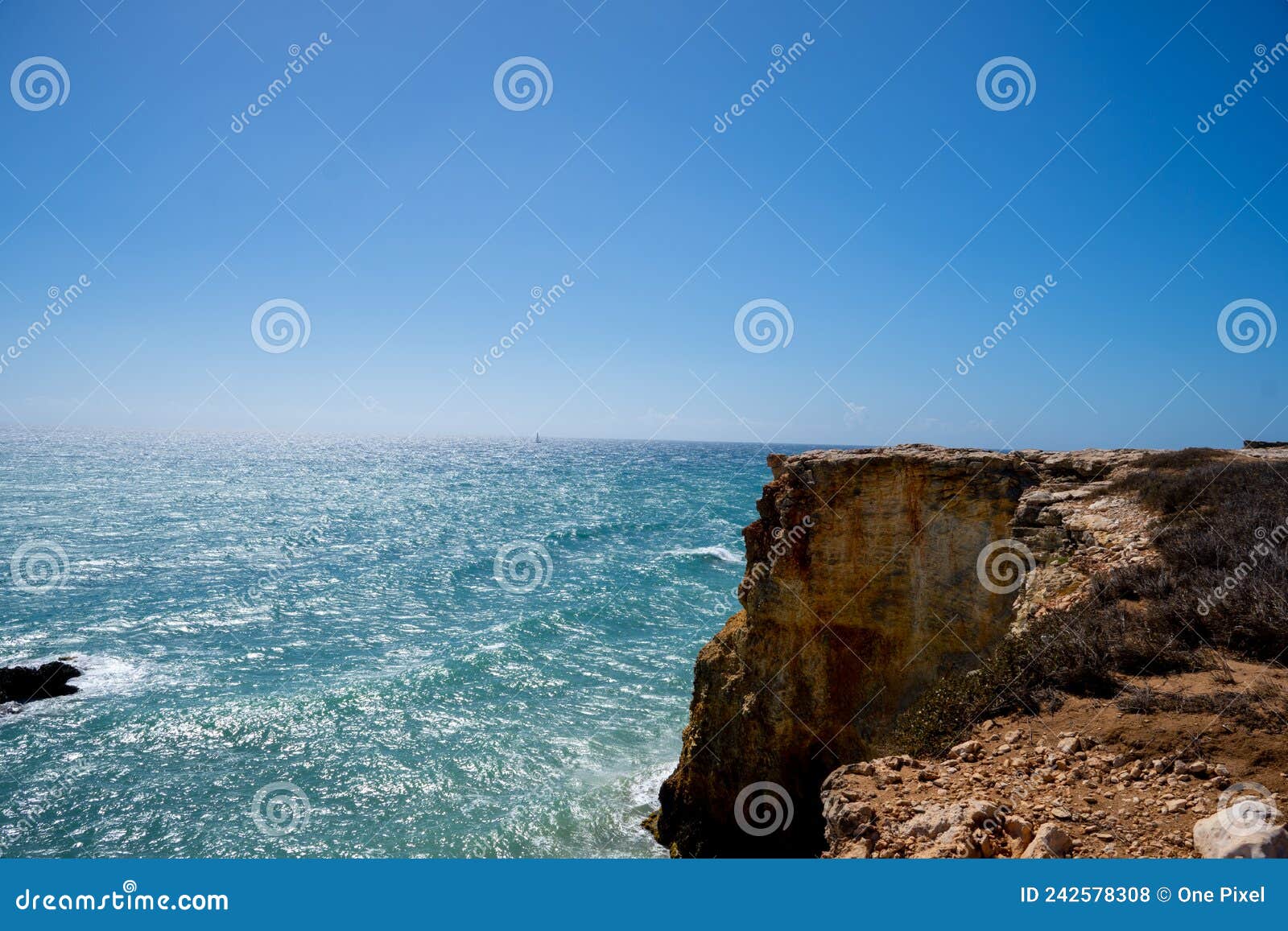 Cabo Rojo Cliff Puerto Rico Stock Photo - Image of beach, terrain ...