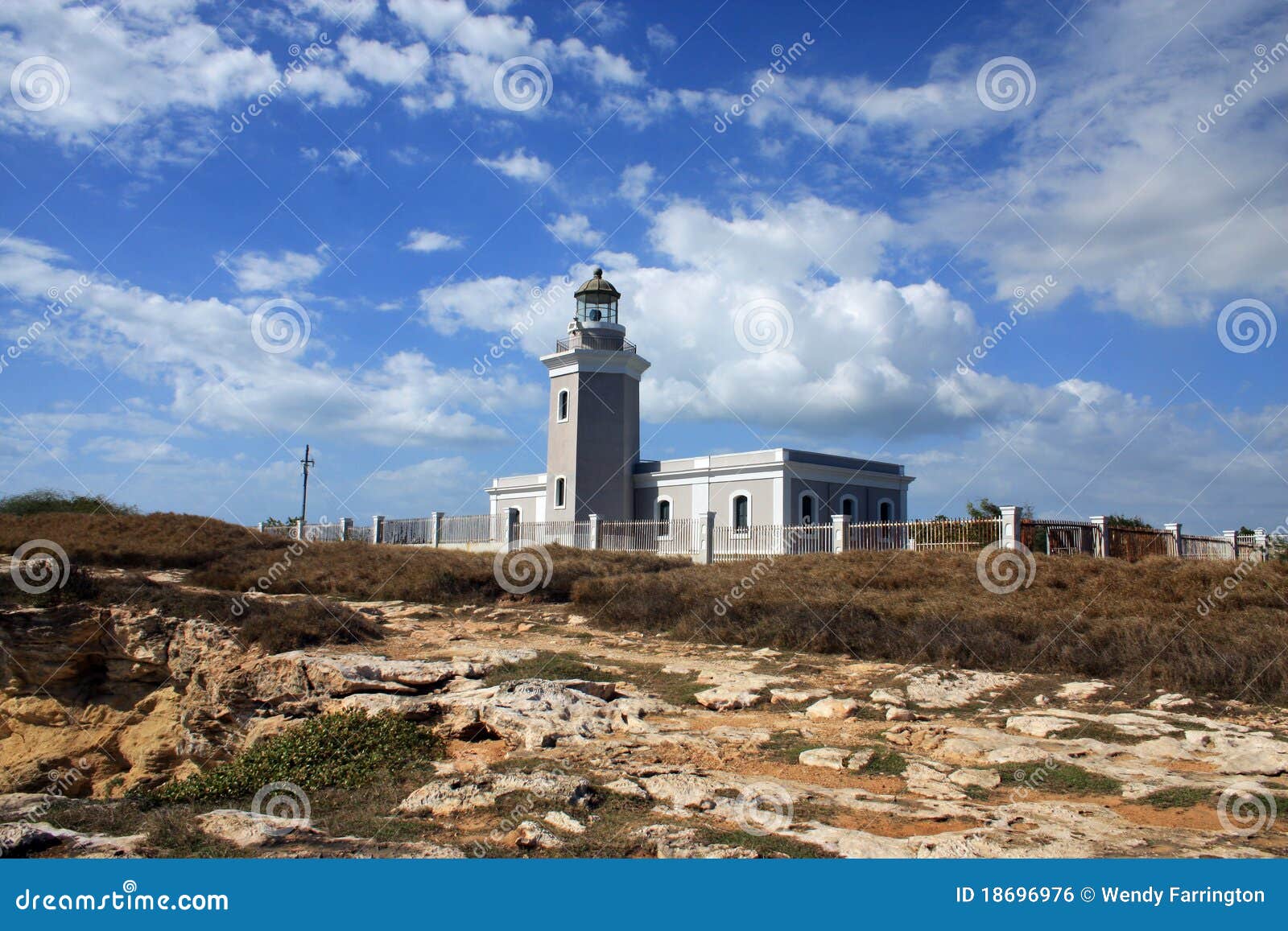Cabo Rojo Lighthouse stock photo. Image of clouds, rojo - 18696976