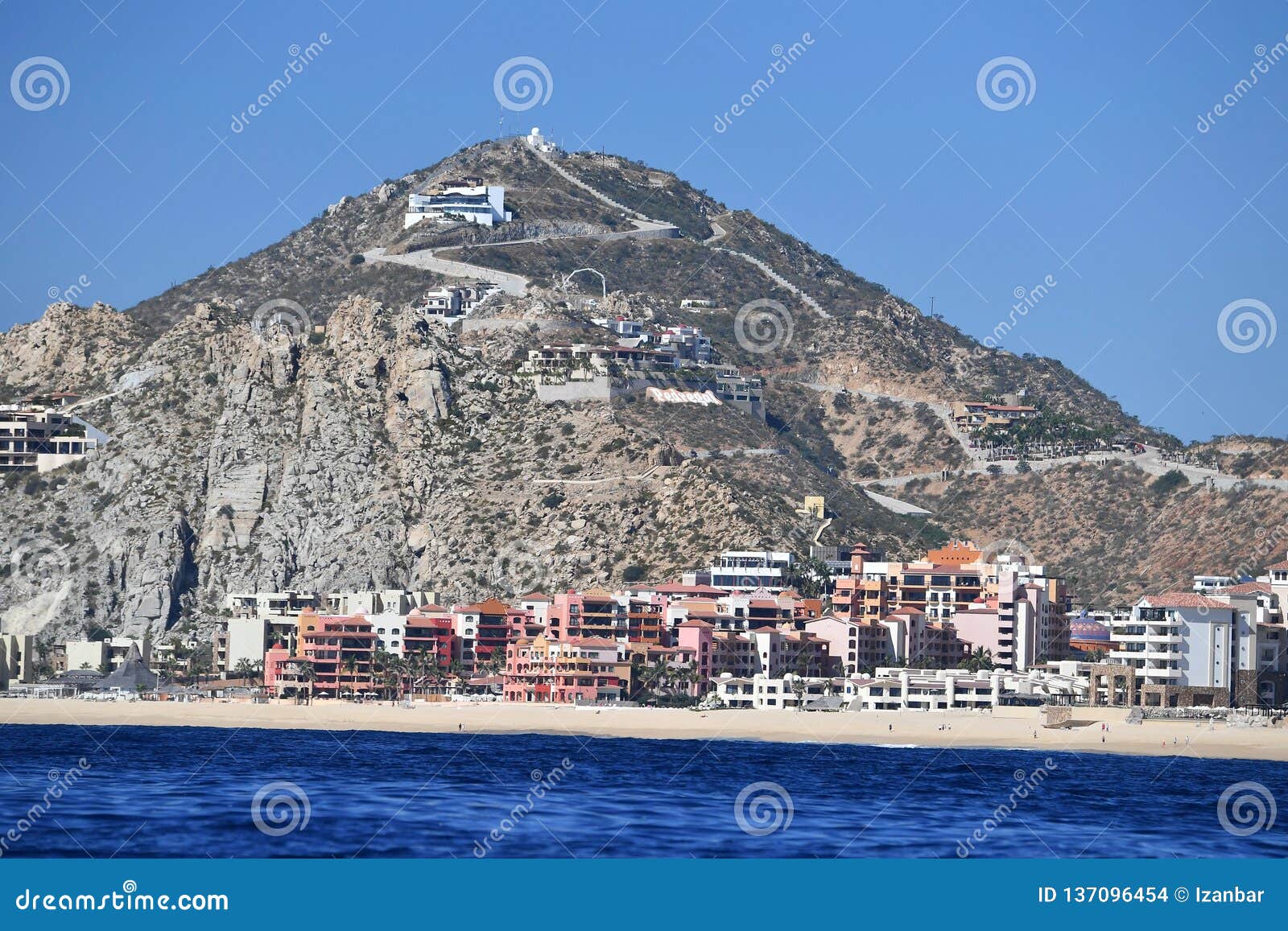 Cabo San Lucas View from Pacific Ocean Stock Photo - Image of ...