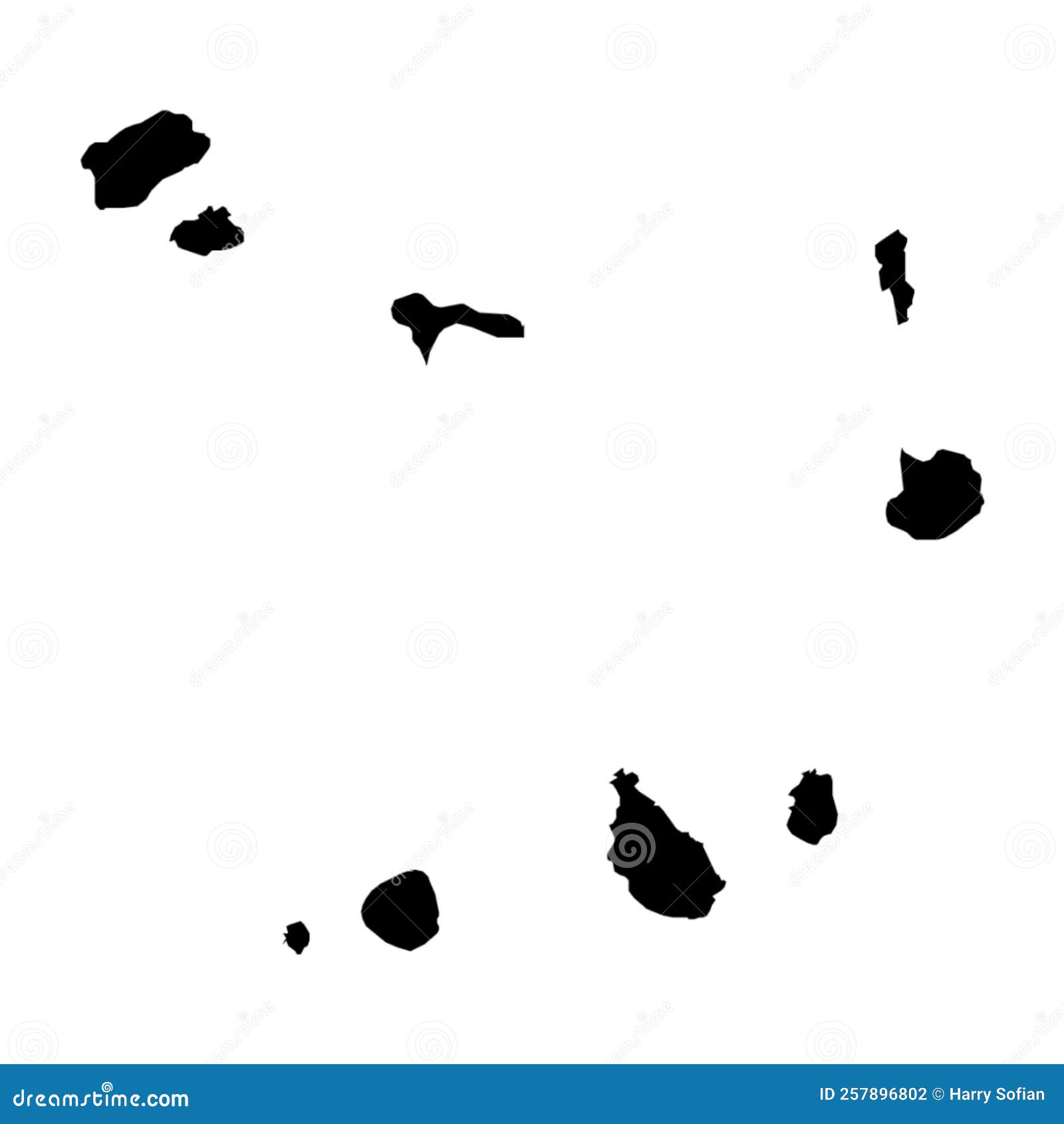 Cabo Verde blind map stock illustration. Illustration of isolated ...