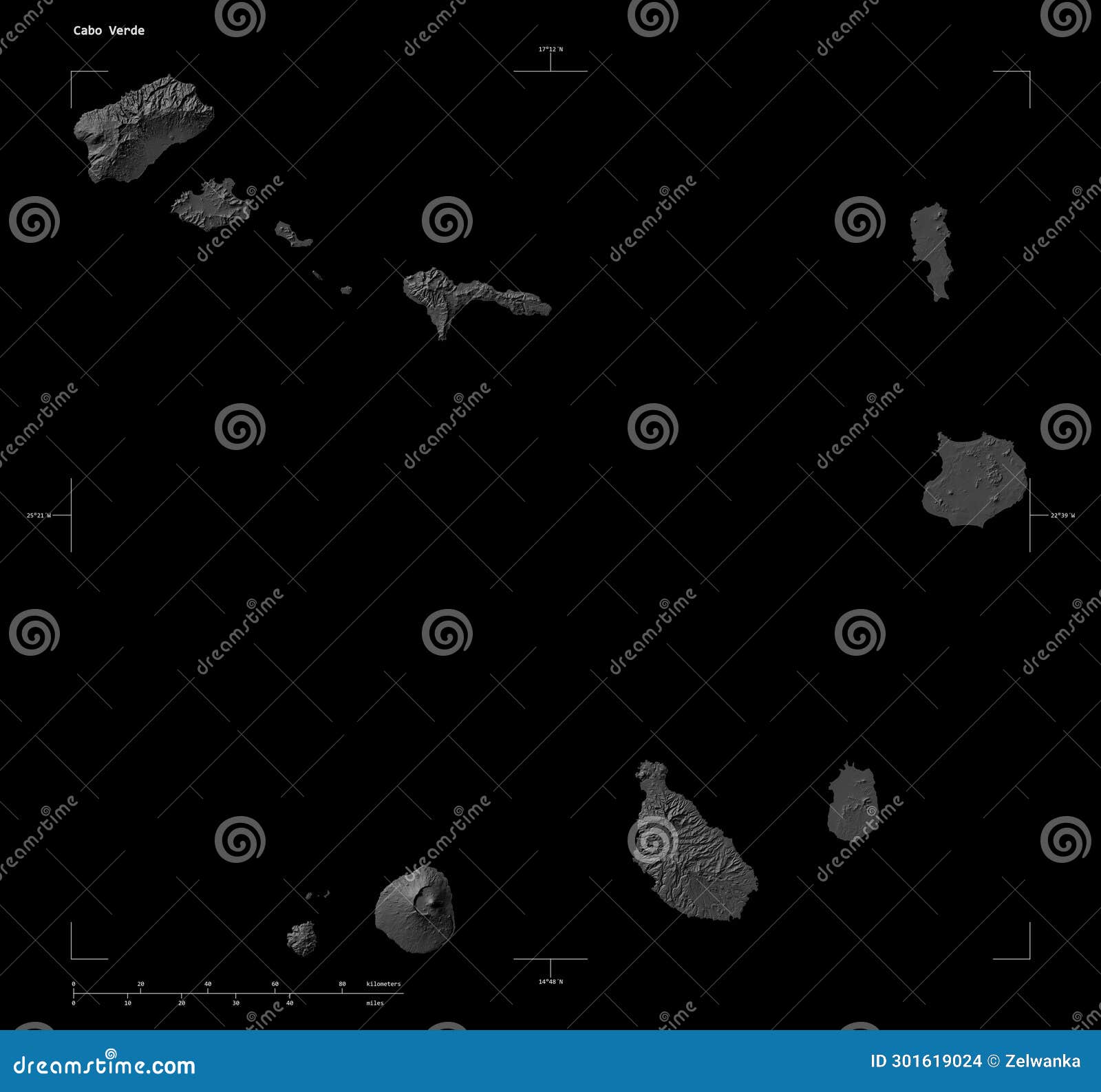 Cabo Verde Symbol. Silhouette Icon Map. Design Grunge Vector. Product ...