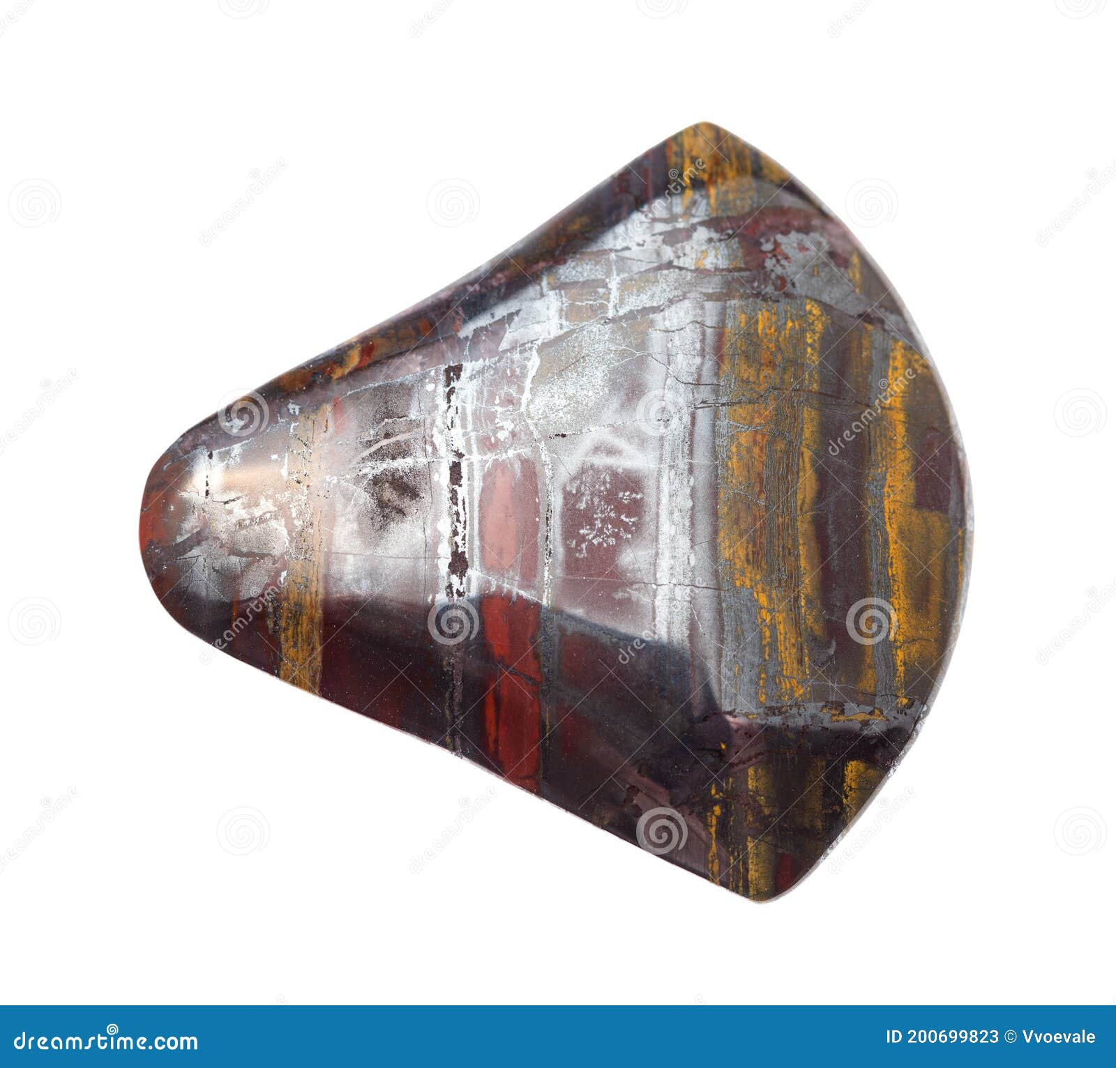 Cabochon from Jaspilite Gemstone Isolated Stock Image - Image of macro ...