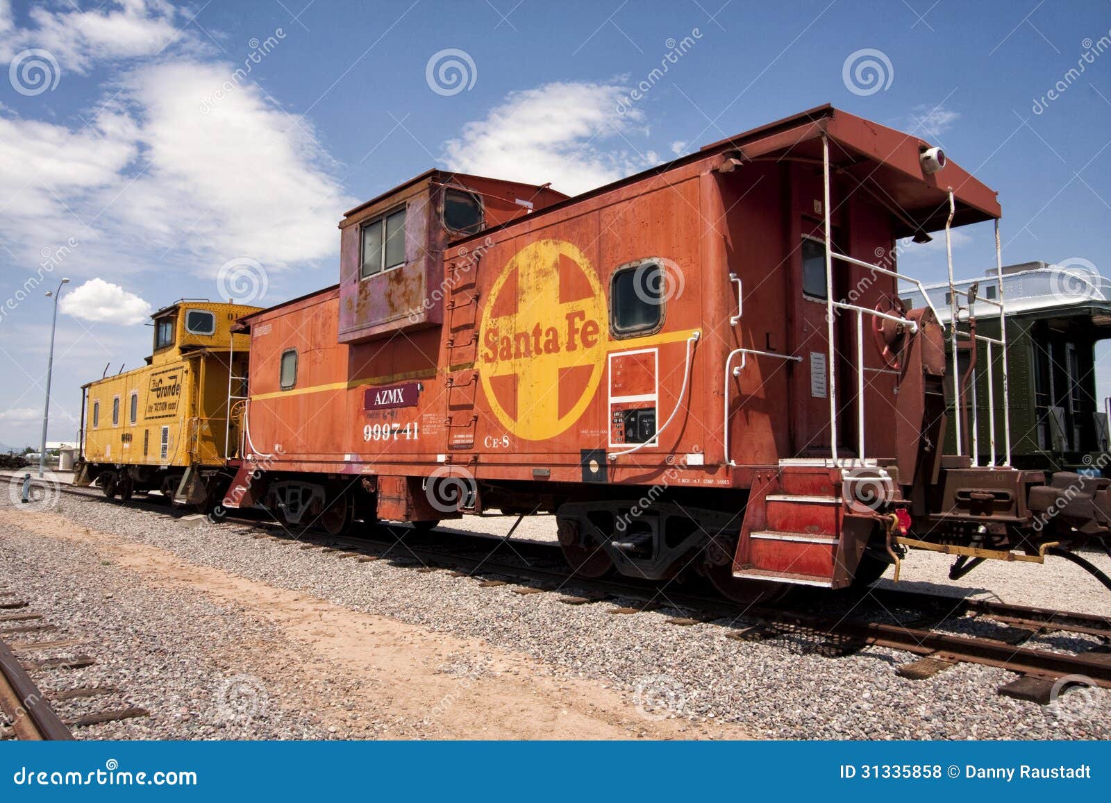 Cabooses of the Santa Fe Railroad Editorial Stock Photo - Image of ...
