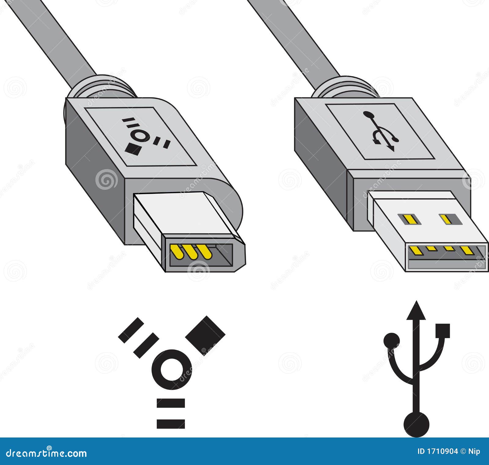 Cabos ilustração do vetor. Ilustração de série, cabo, rede - 1710904