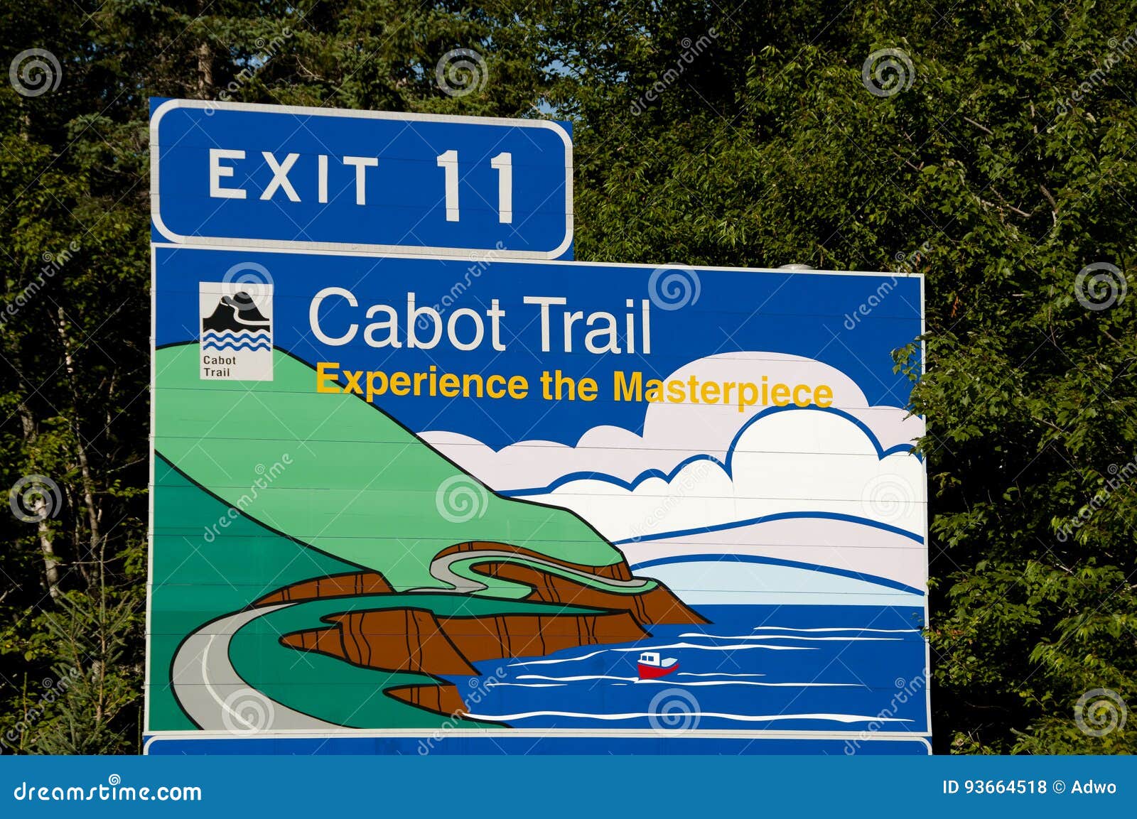Cabot Trail Road Sign - Nova Scotia - Il Canada Fotografia Stock ...