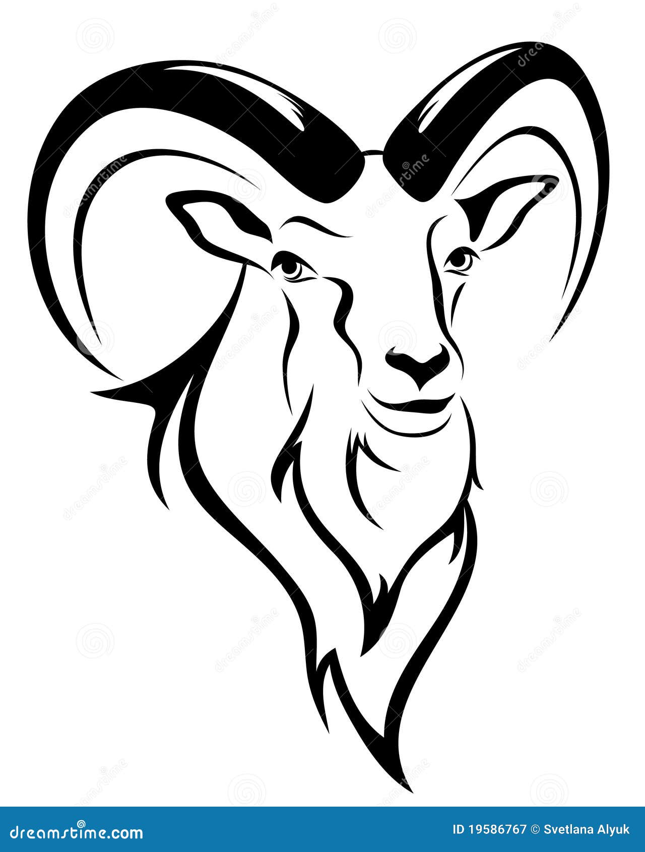 Cabra ilustración del vector. Ilustración de fauna, barba - 19586767