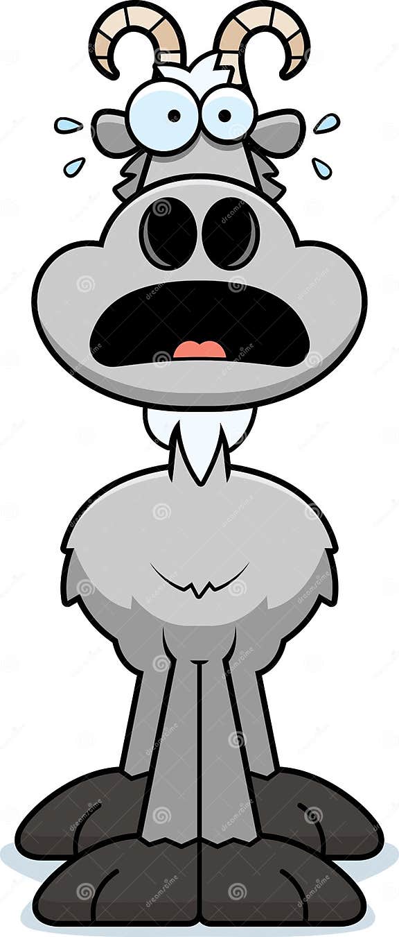 Cabra Asustada De La Historieta Ilustración del Vector - Ilustración de ...