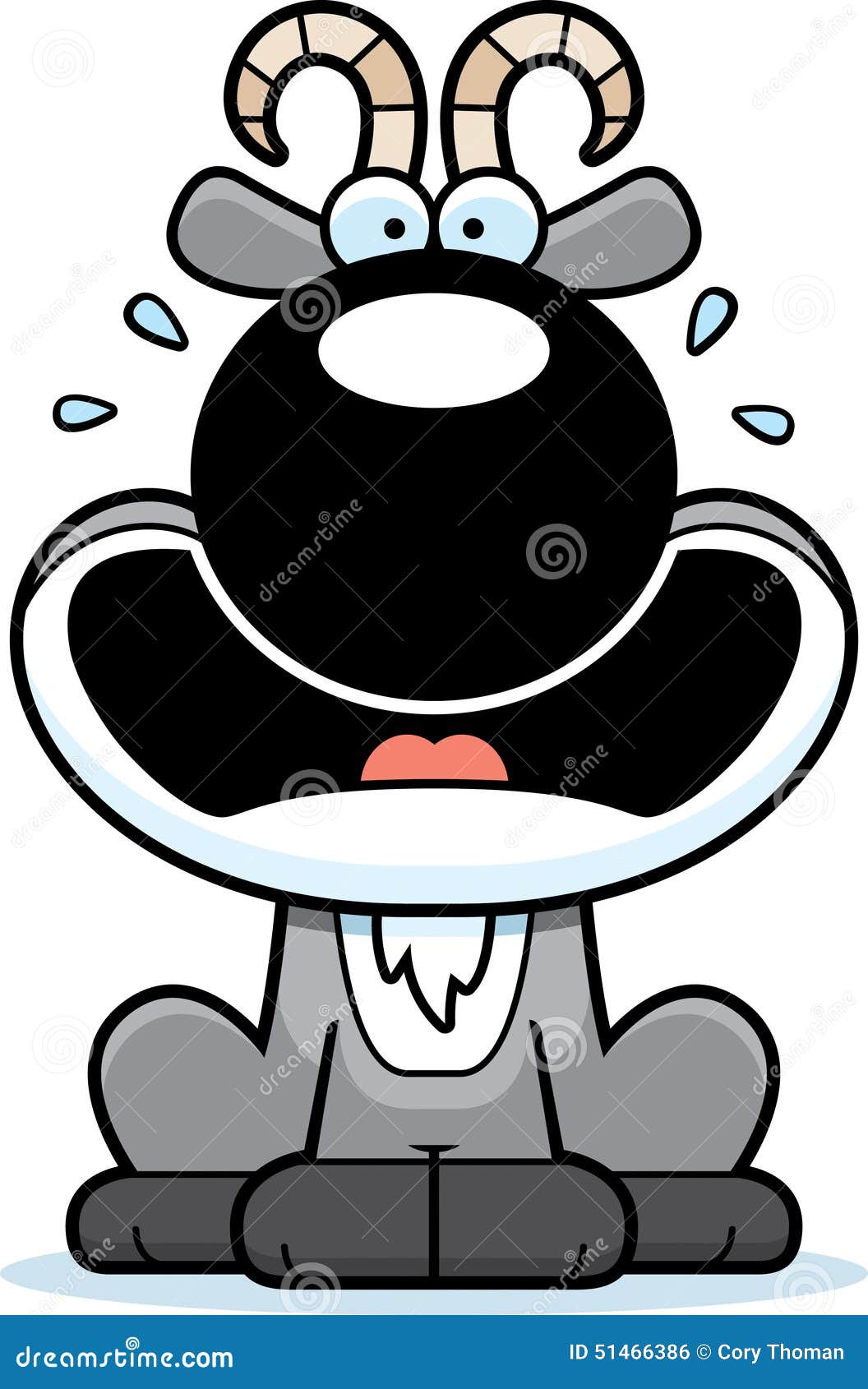 Cabra Asustada De La Historieta Ilustración del Vector - Ilustración de ...