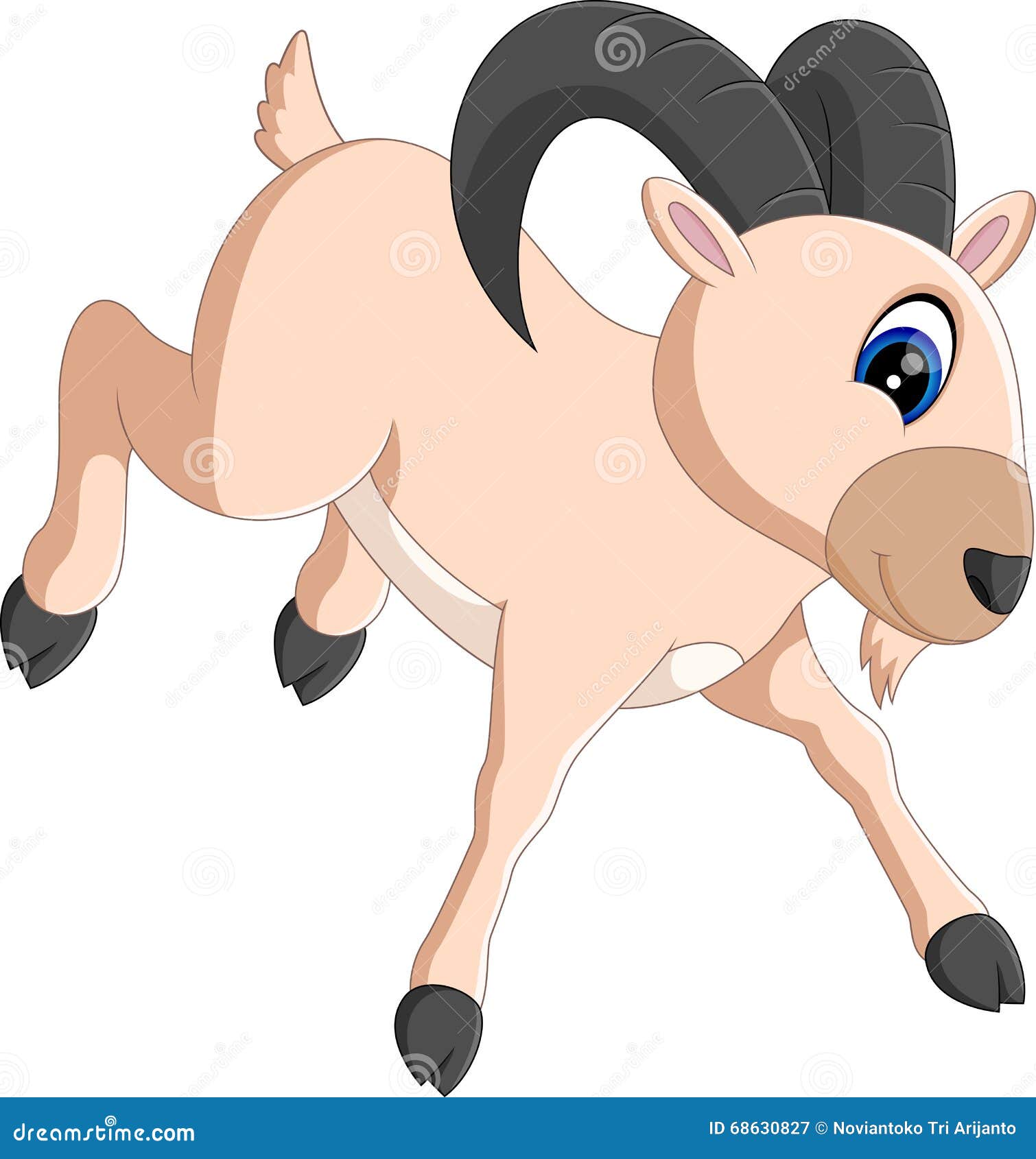 Cabra Bonito Dos Desenhos Animados Ilustração do Vetor - Ilustração de ...