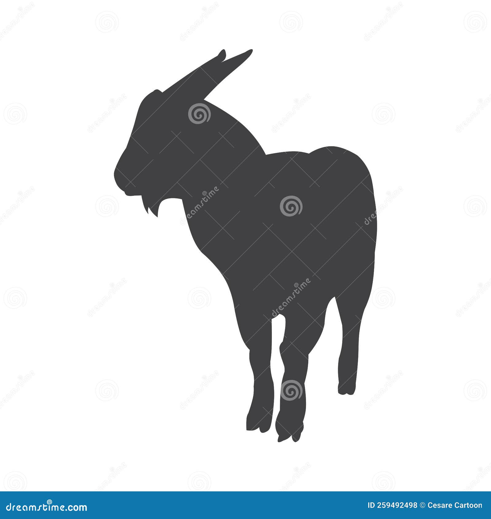Cabra de silueta animal ilustración del vector. Ilustración de icono ...