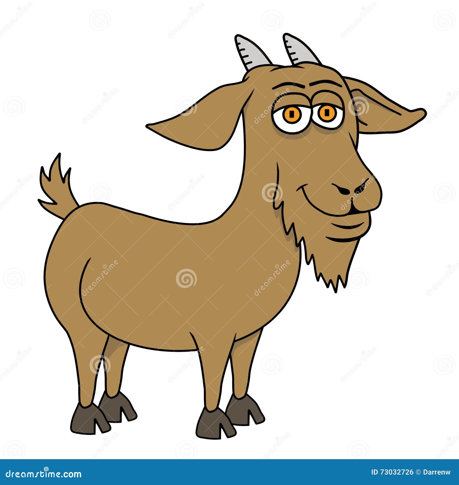 Cabra Dos Desenhos Animados Ilustração Stock - Ilustração de artwork ...