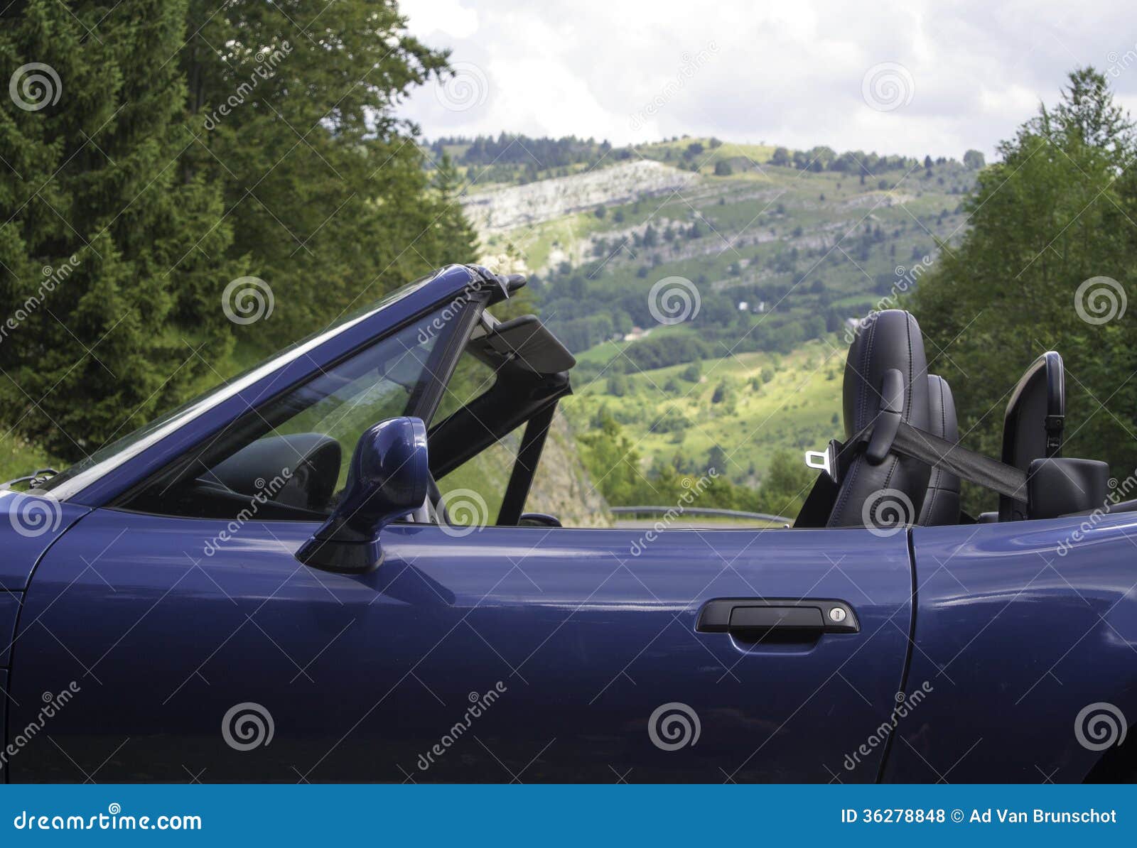 Cabrio stock photo. Image of adventure, blue, road, scene - 36278848