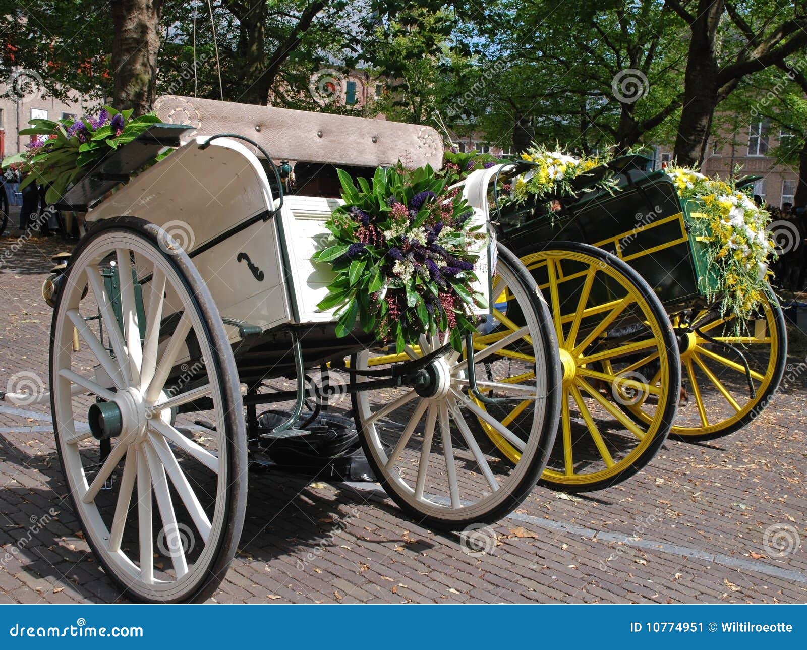 Cabriolet Carriaged with Flowers Stock Image - Image of heritage ...