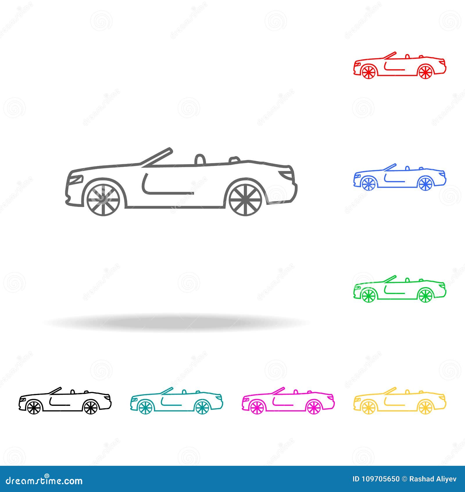 Cabriolet Icon Icon. Transport Element Multi Colored Icons for Mobile ...