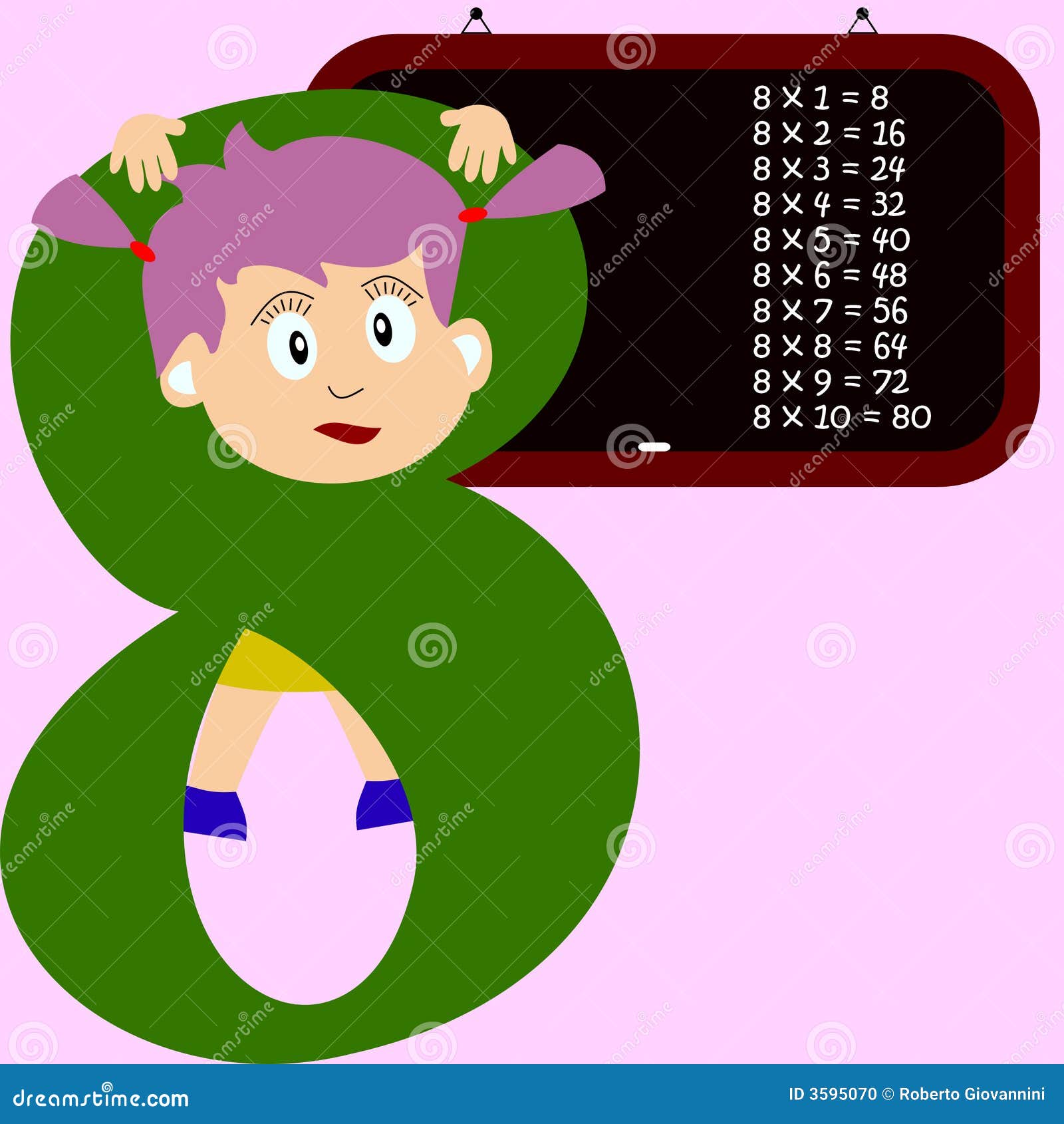 Cabritos Y Serie De Los Números - 8 Stock de ilustración - Ilustración ...