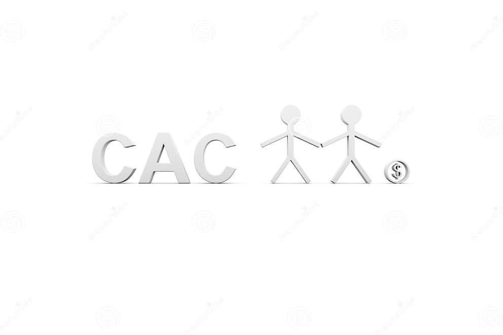 CAC Concept White Background 3d Stock Illustration - Illustration of ...