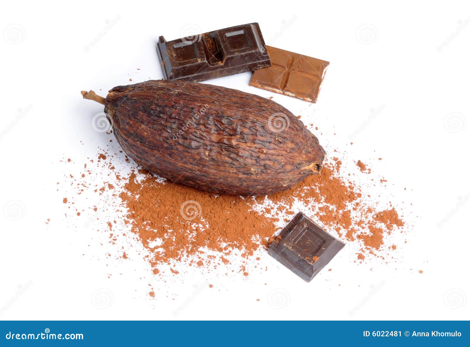 Cacao and chocolate stock image. Image of dessert, close - 6022481