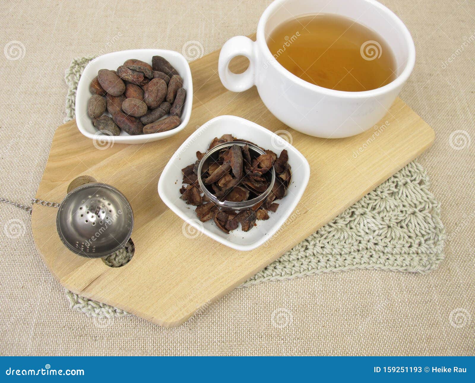 Cacao Husk Tea from the Roastet Outer Shells of the Cacao Bean Stock ...
