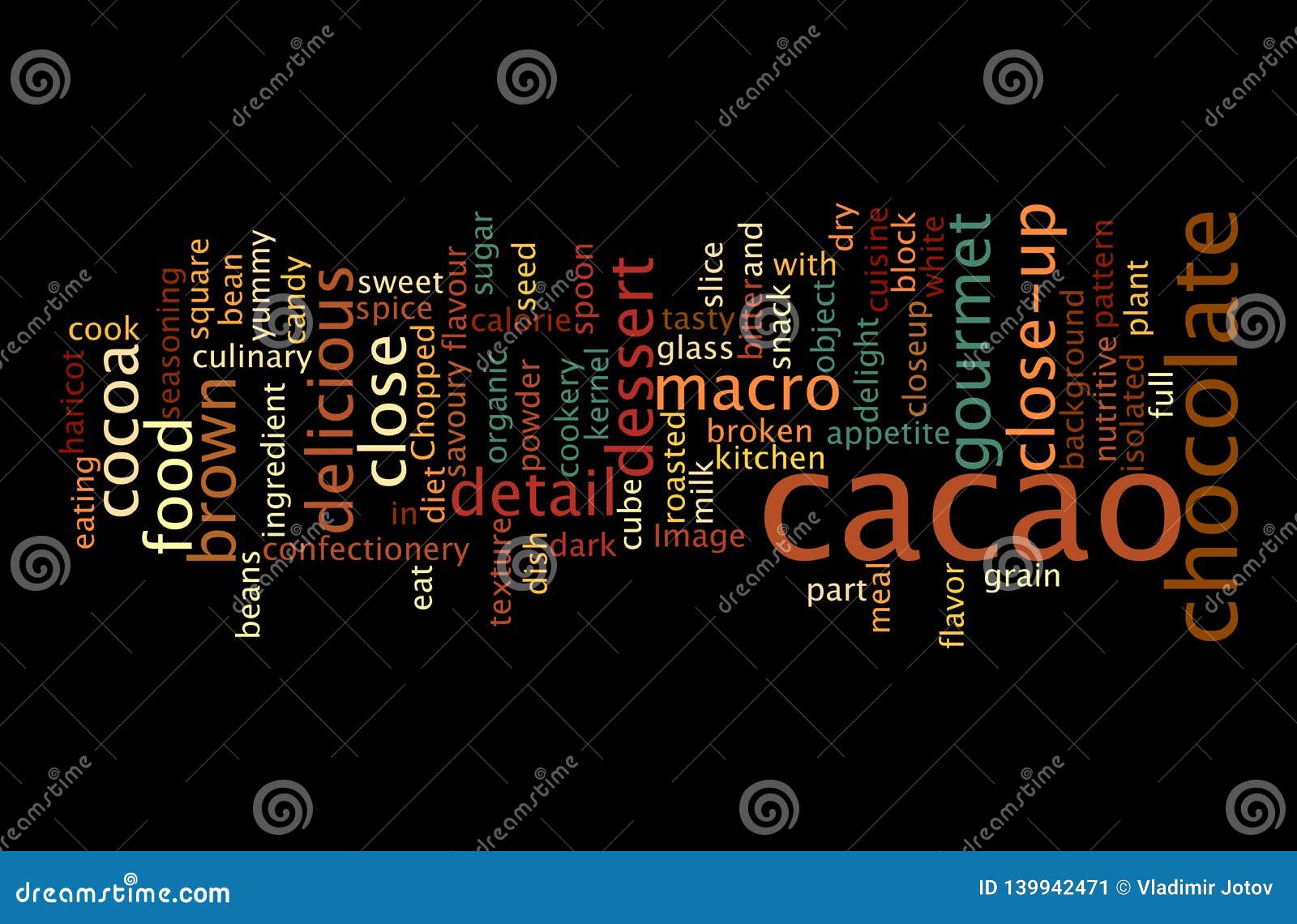 Cacao Word Cloud Concept Image Stock Illustration - Illustration of ...