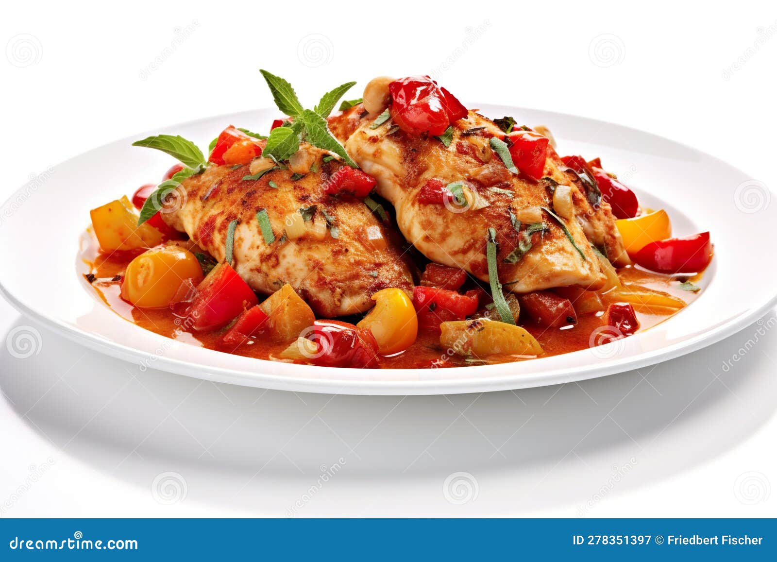 Cacciatore - Chicken or Rabbit Dish with Tomatoes, Onions, and Peppers ...