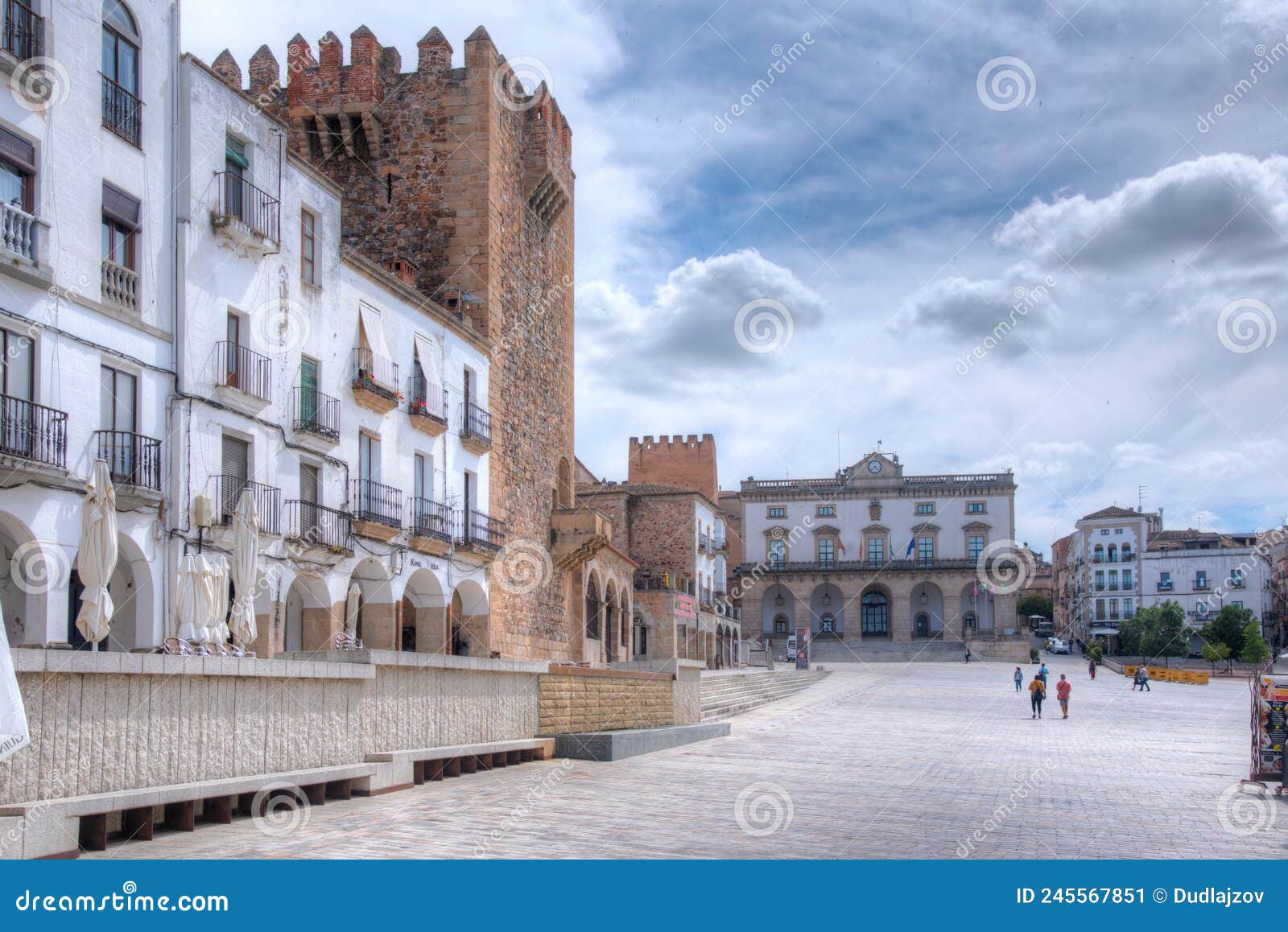 Caceres, Spain, May 18, 2021: Plaza Mayor in Spanish Town Cacere ...