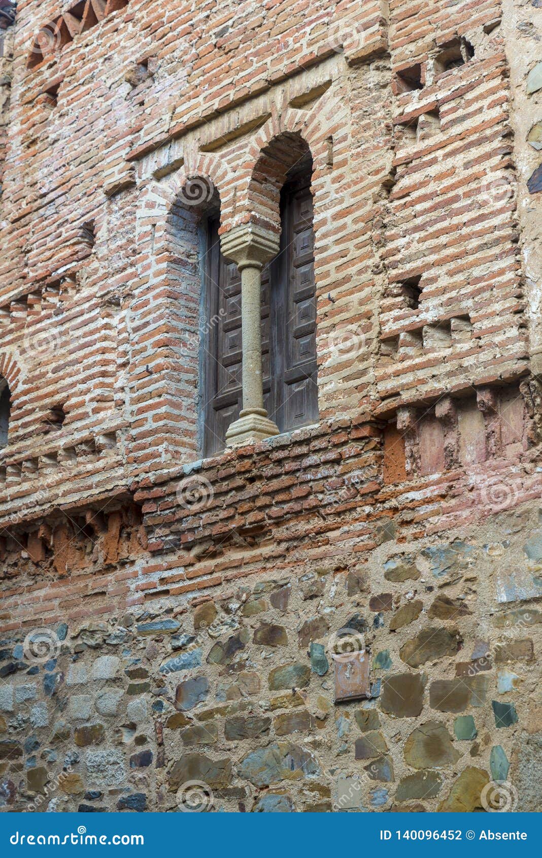 Window with Mullion on a Brick Wall Editorial Photography - Image of ...