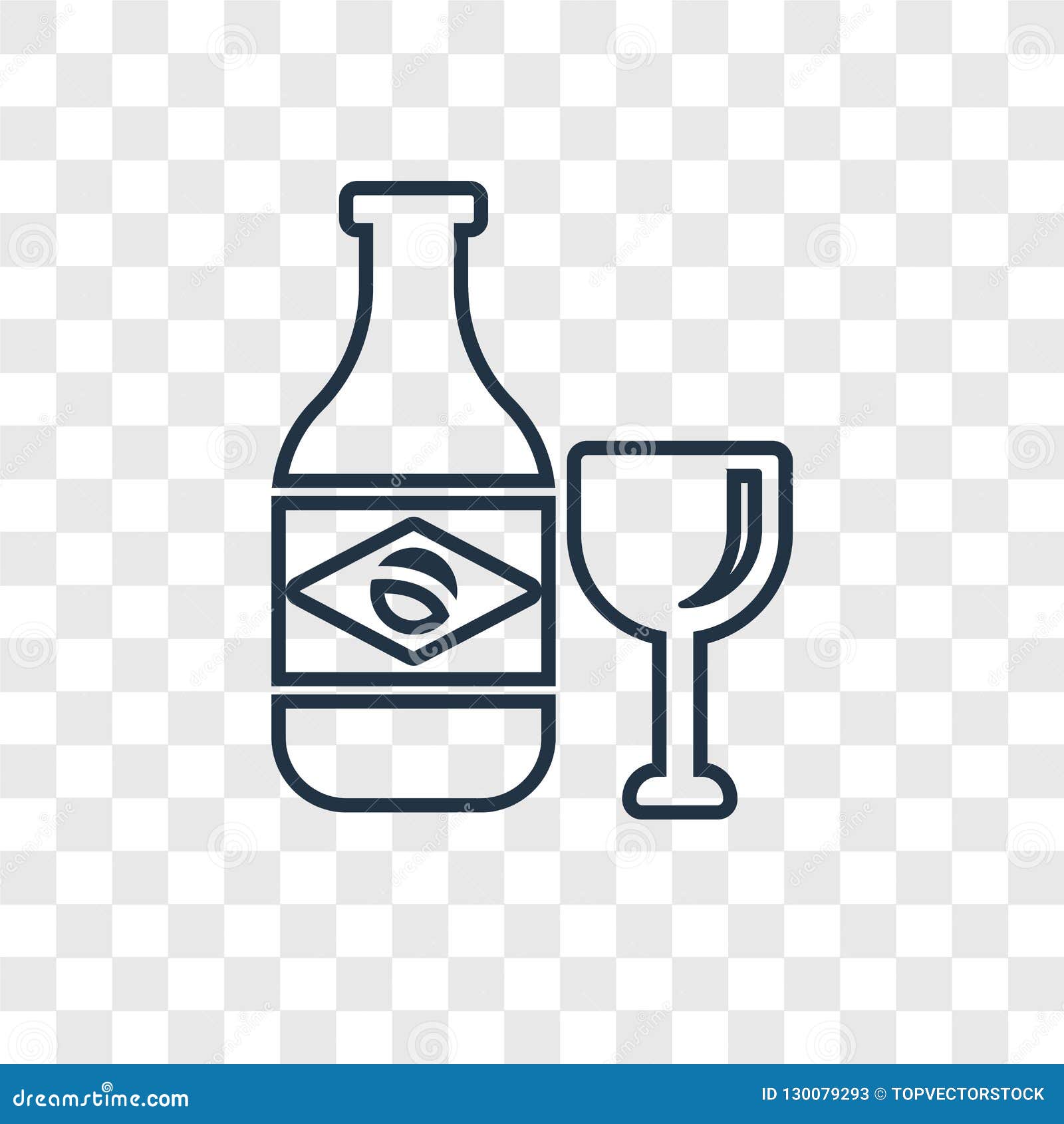 Cachaca Concept Vector Linear Icon Isolated on Transparent Background ...