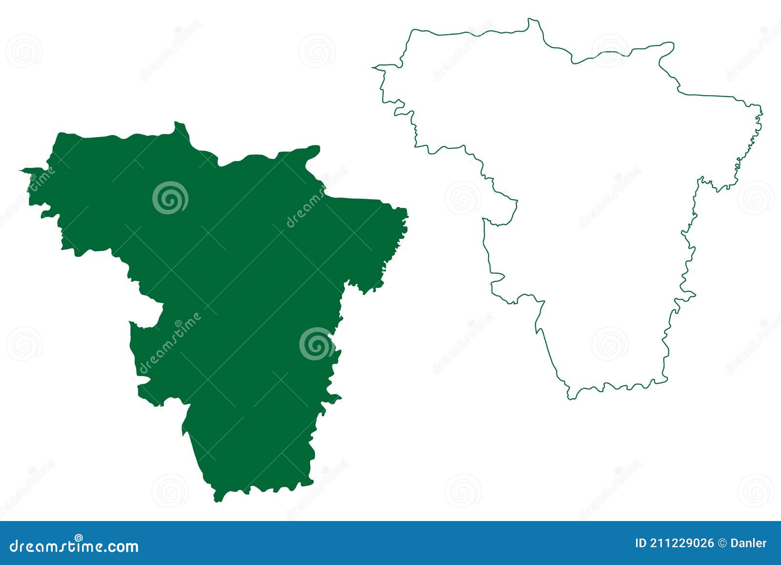 Cachar District Assam State, Republic of India Map Vector Illustration ...