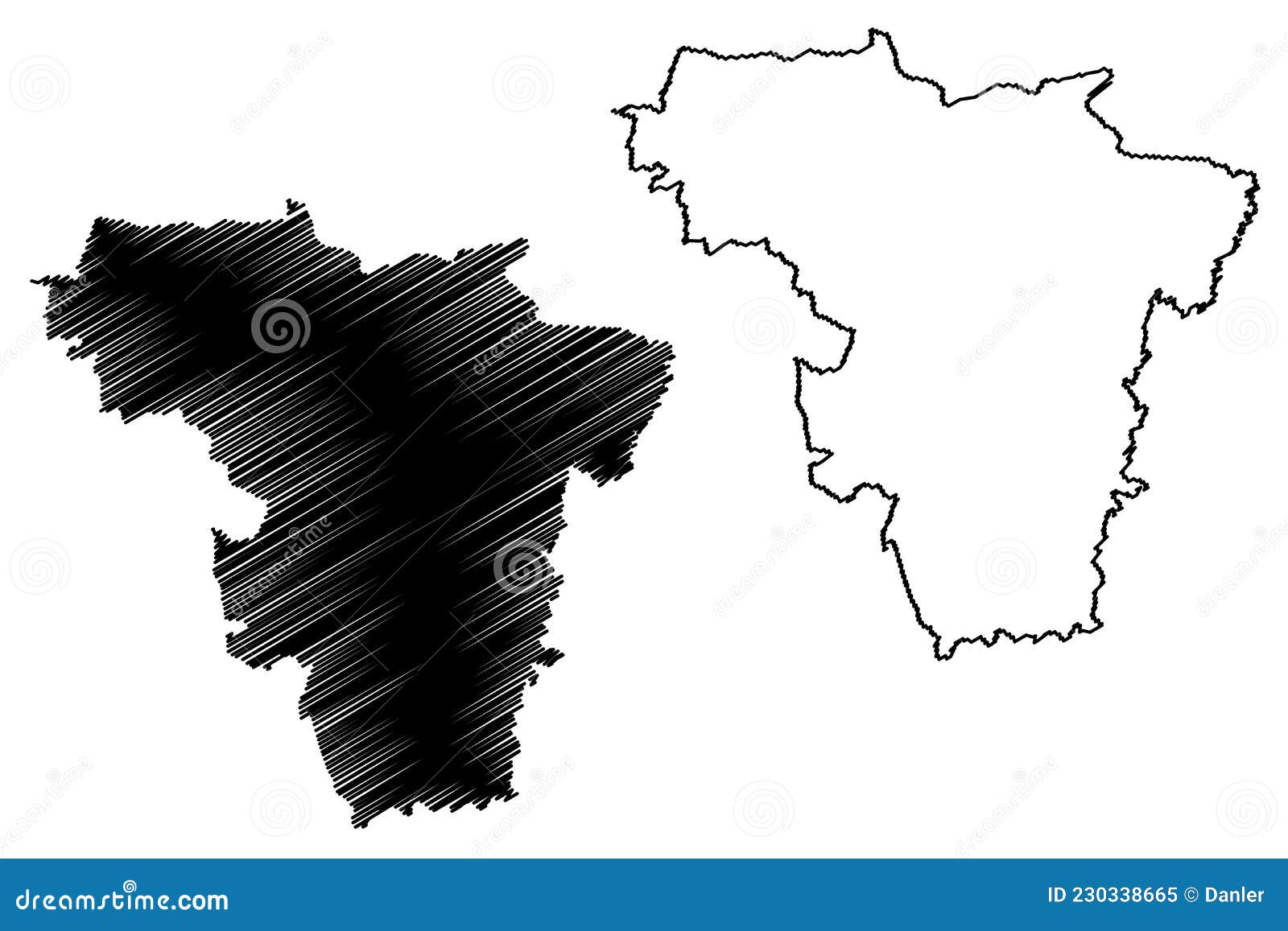 Cachar District Assam State, Republic of India Map Vector Illustration ...