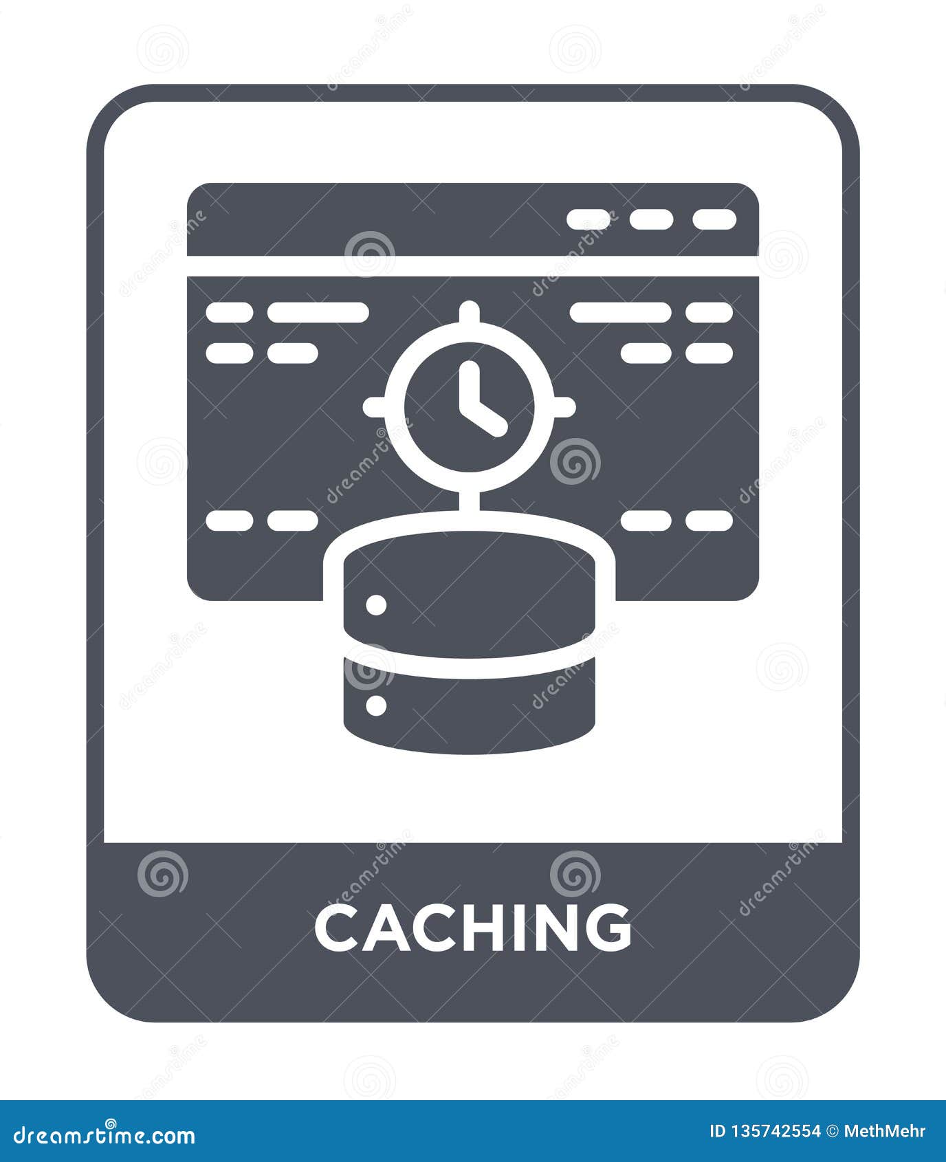Caching Icon in Trendy Design Style. Caching Icon Isolated on White ... Caching Icon in Trendy Design Style. Caching Icon Isolated on White ...