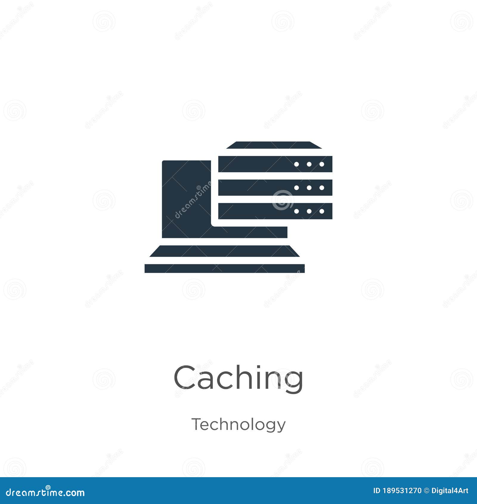 Caching Icon Vector. Trendy Flat Caching Icon from Technology ...
