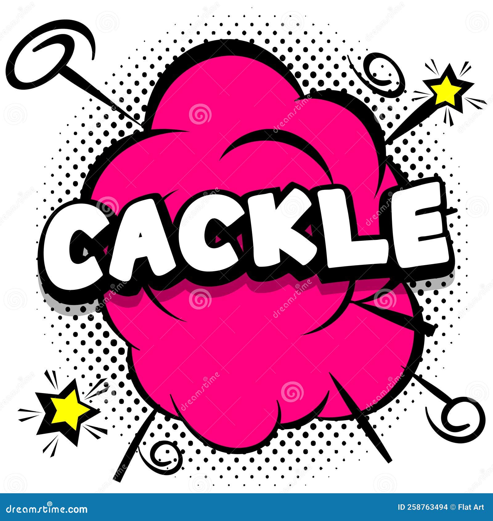 Cackle Comic Book Explosion Bubble Vector Illustration | CartoonDealer ...