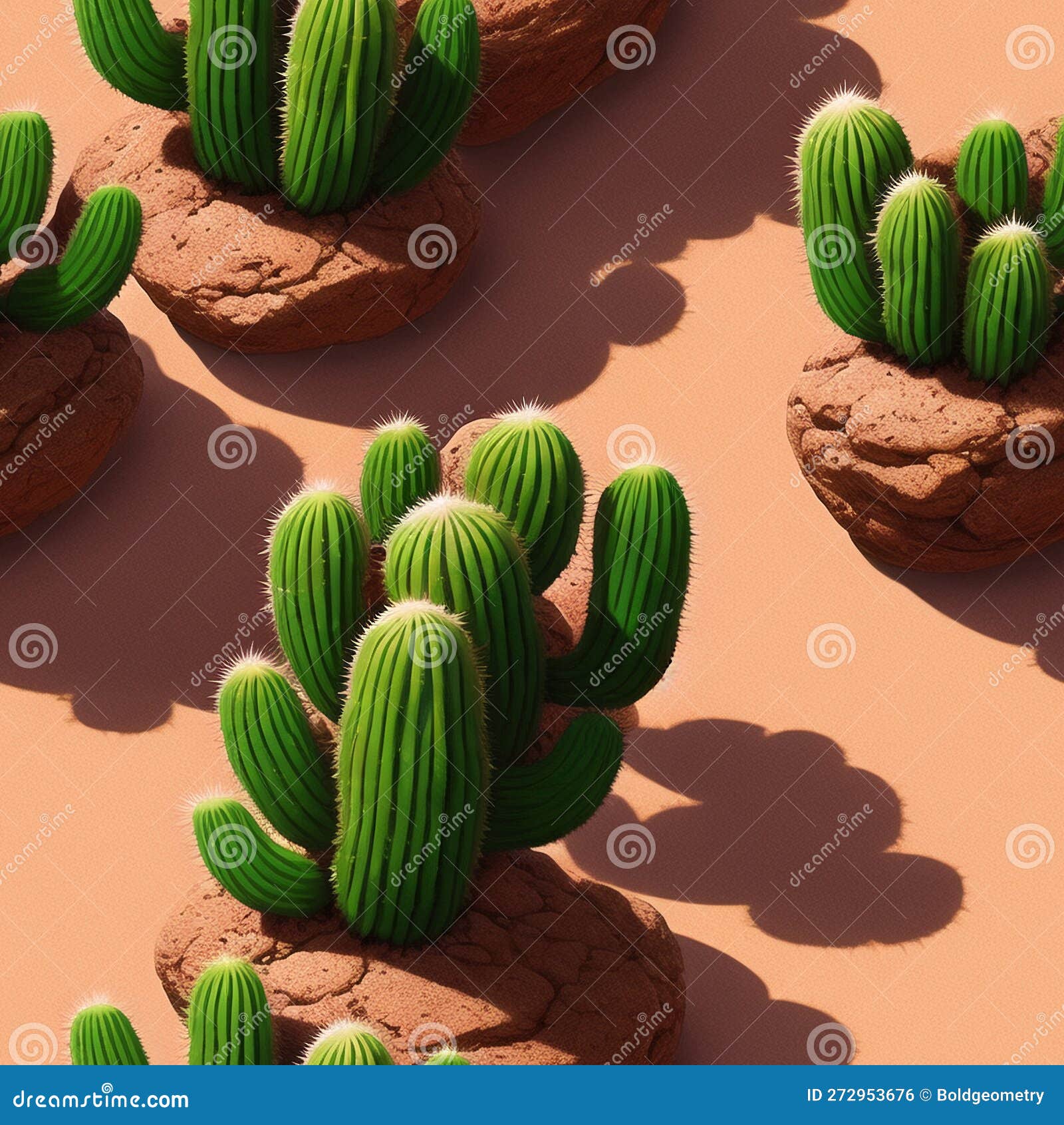 Cacti Seamless Repeat Pattern Design Cactuss for Textile Design Fabric ...