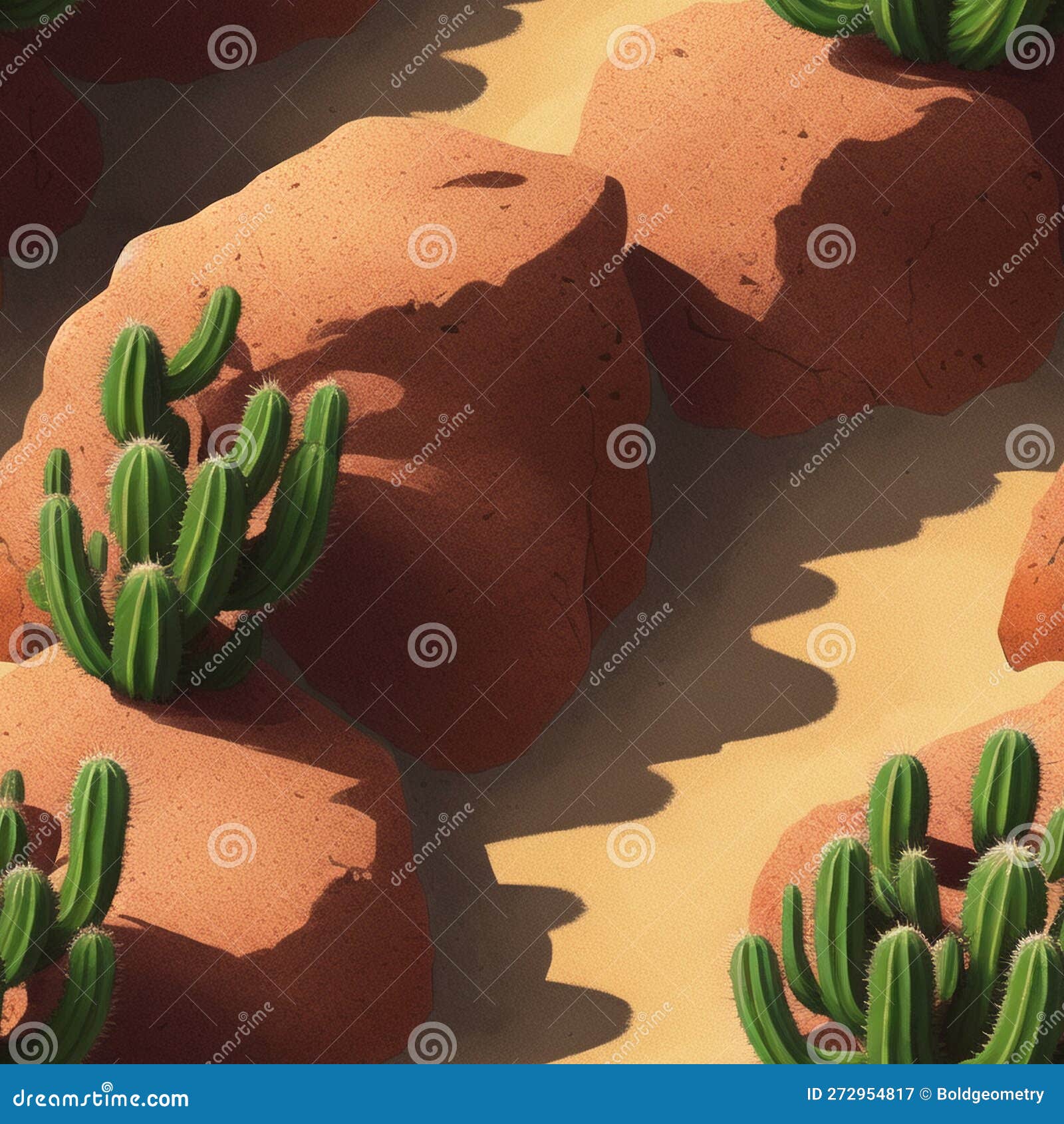 Cacti Seamless Repeat Pattern Design Cactuss for Textile Design Fabric ...