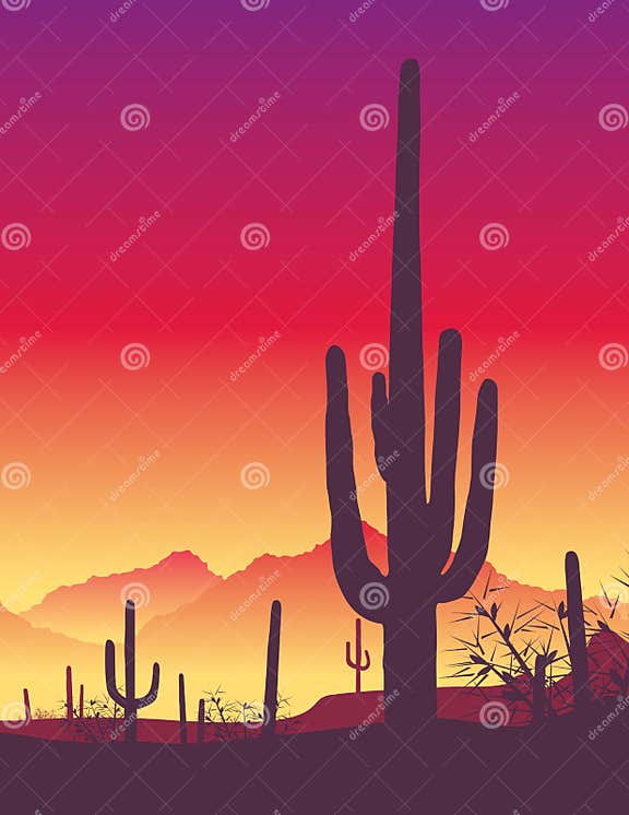 Cactus stock vector. Illustration of arizona, desert - 10254233