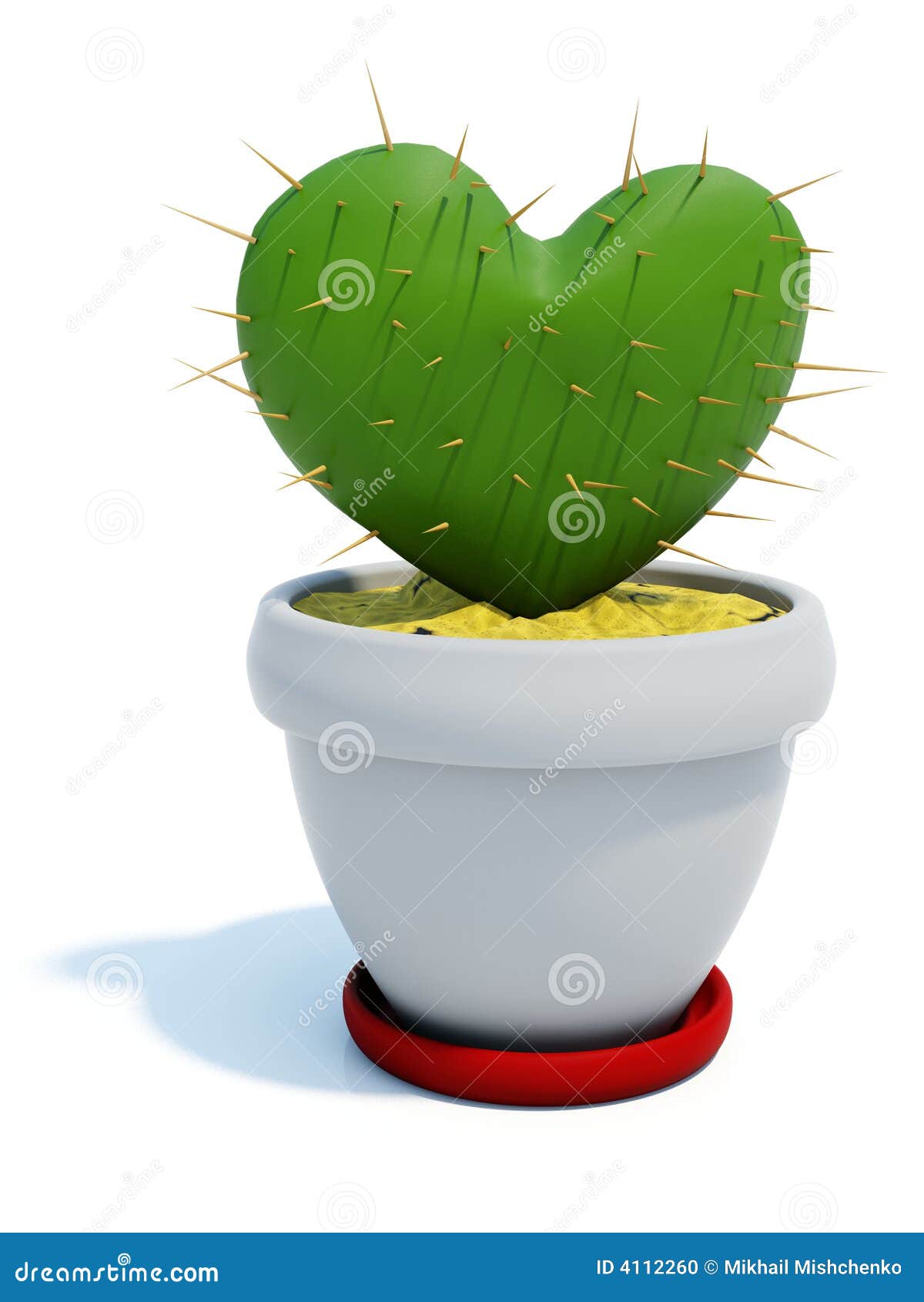 Cactus as heart stock illustration. Illustration of design - 4112260