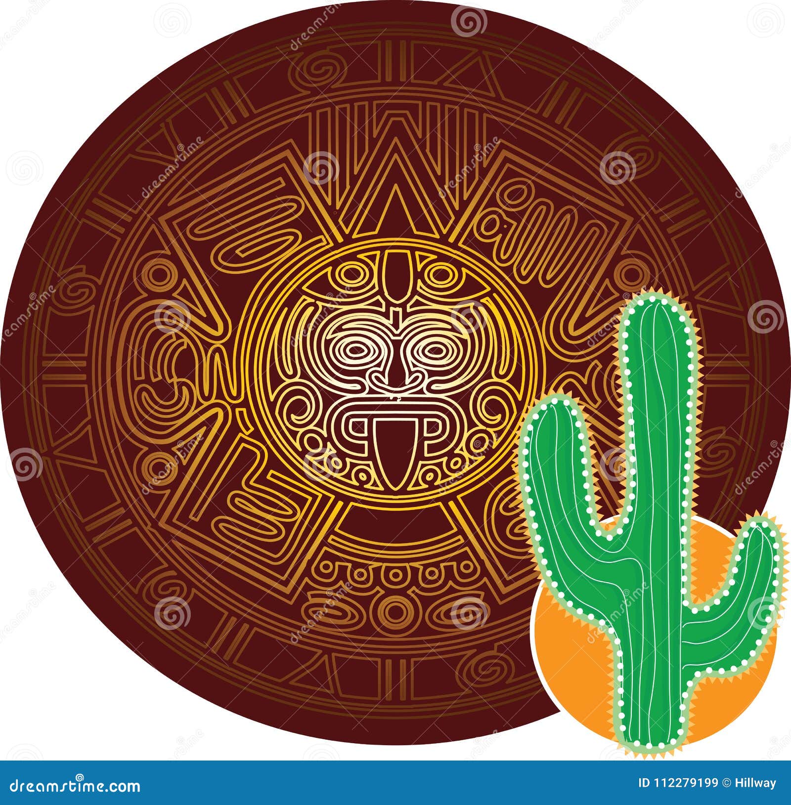 Stylized Mayan Symbol - Tattoo - Vector | CartoonDealer.com #22217471