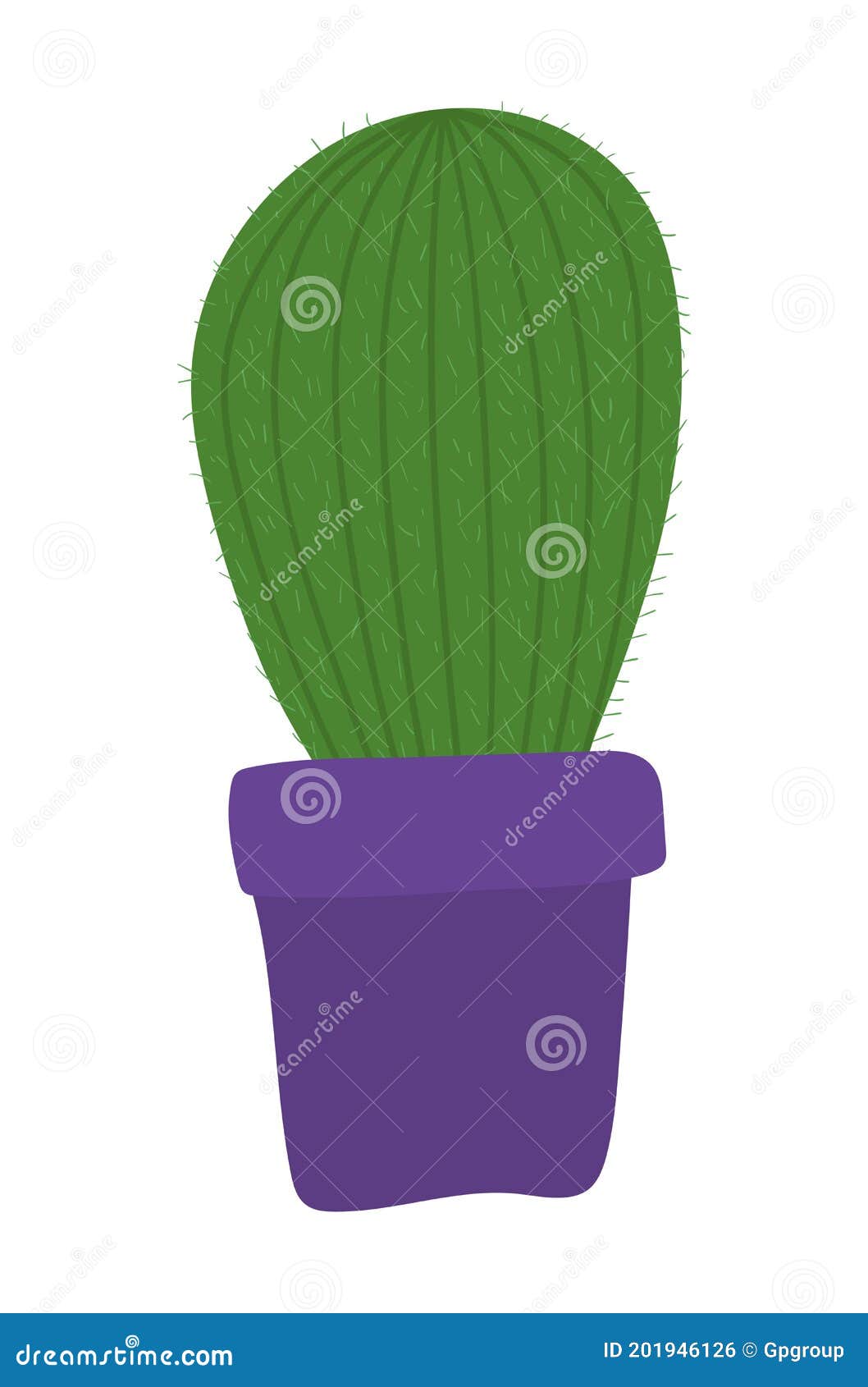 Cactus of Dark Green Color Icon on White Background Stock Vector ...