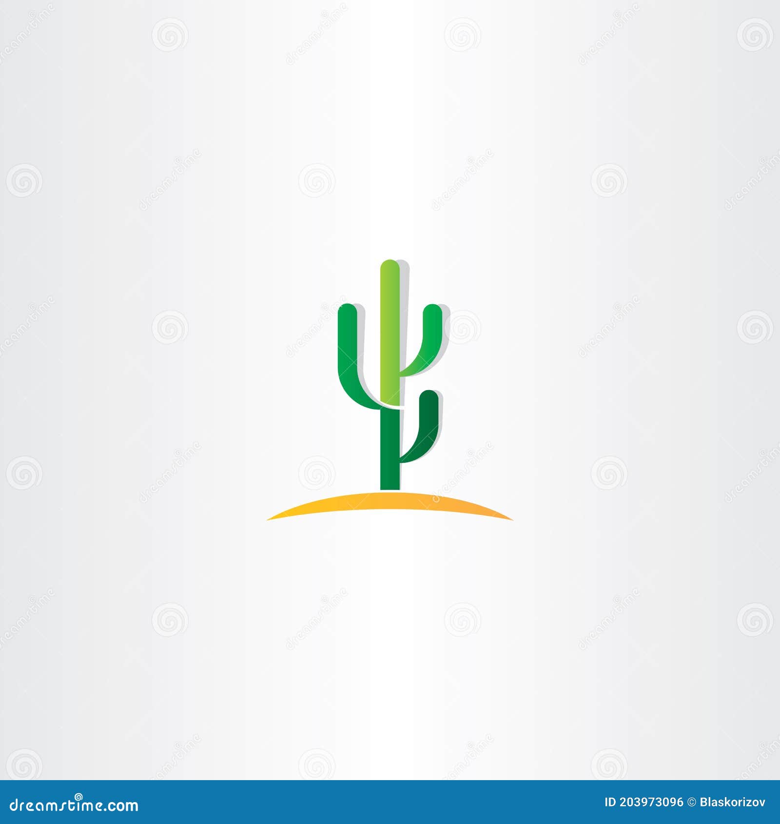 Cactus in Desert Vector Icon Stock Vector - Illustration of design ...