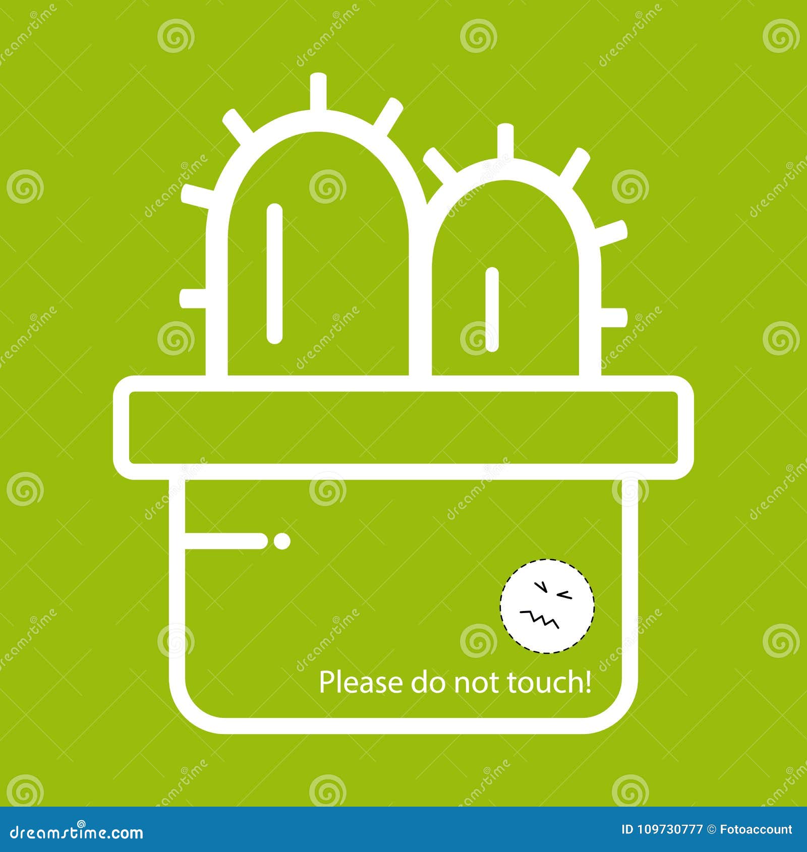 Cactus Do Not Touch Design - Vector Illustration Stock Vector ...