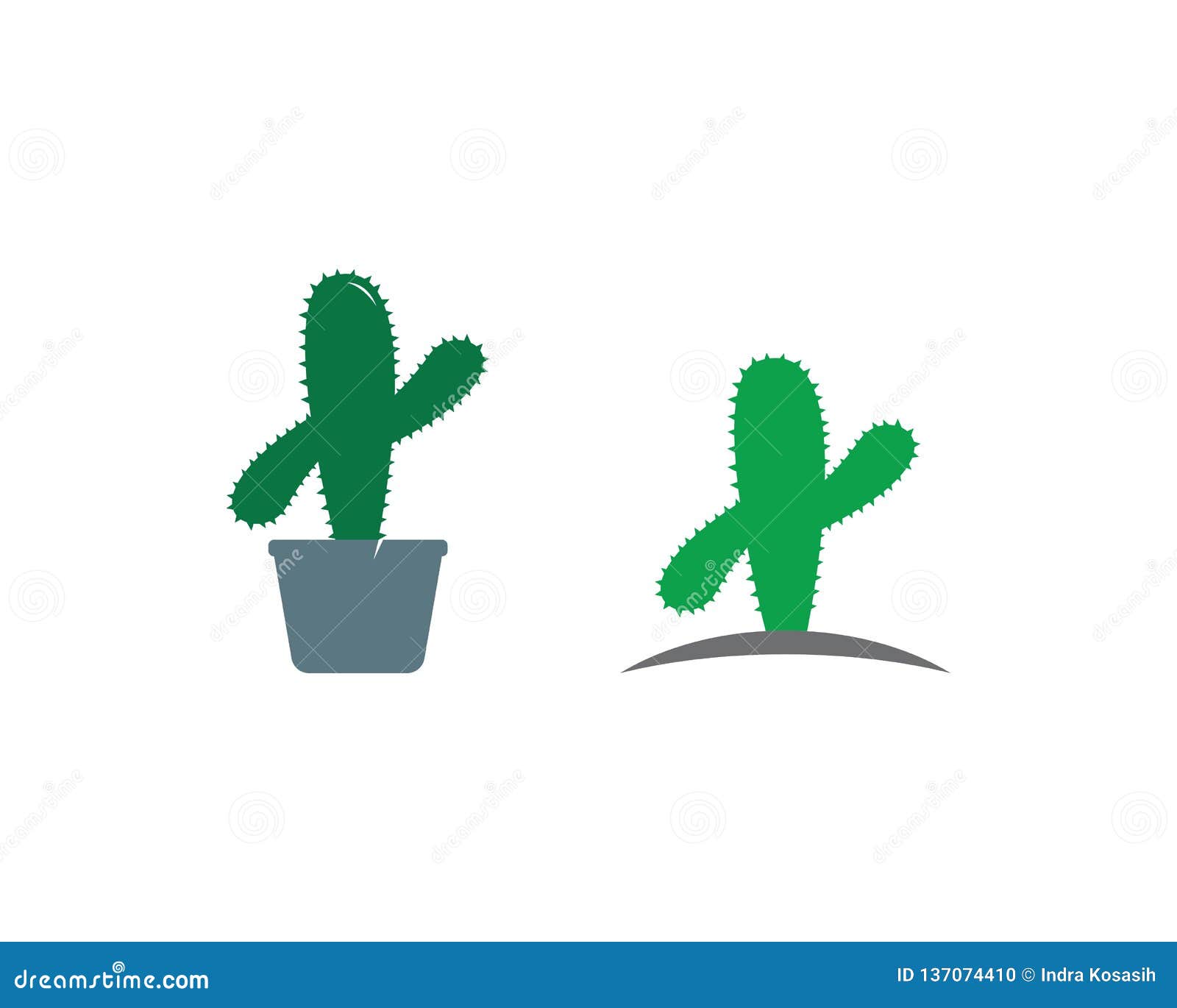Cactus Icon Logo template stock vector. Illustration of flower - 137074410