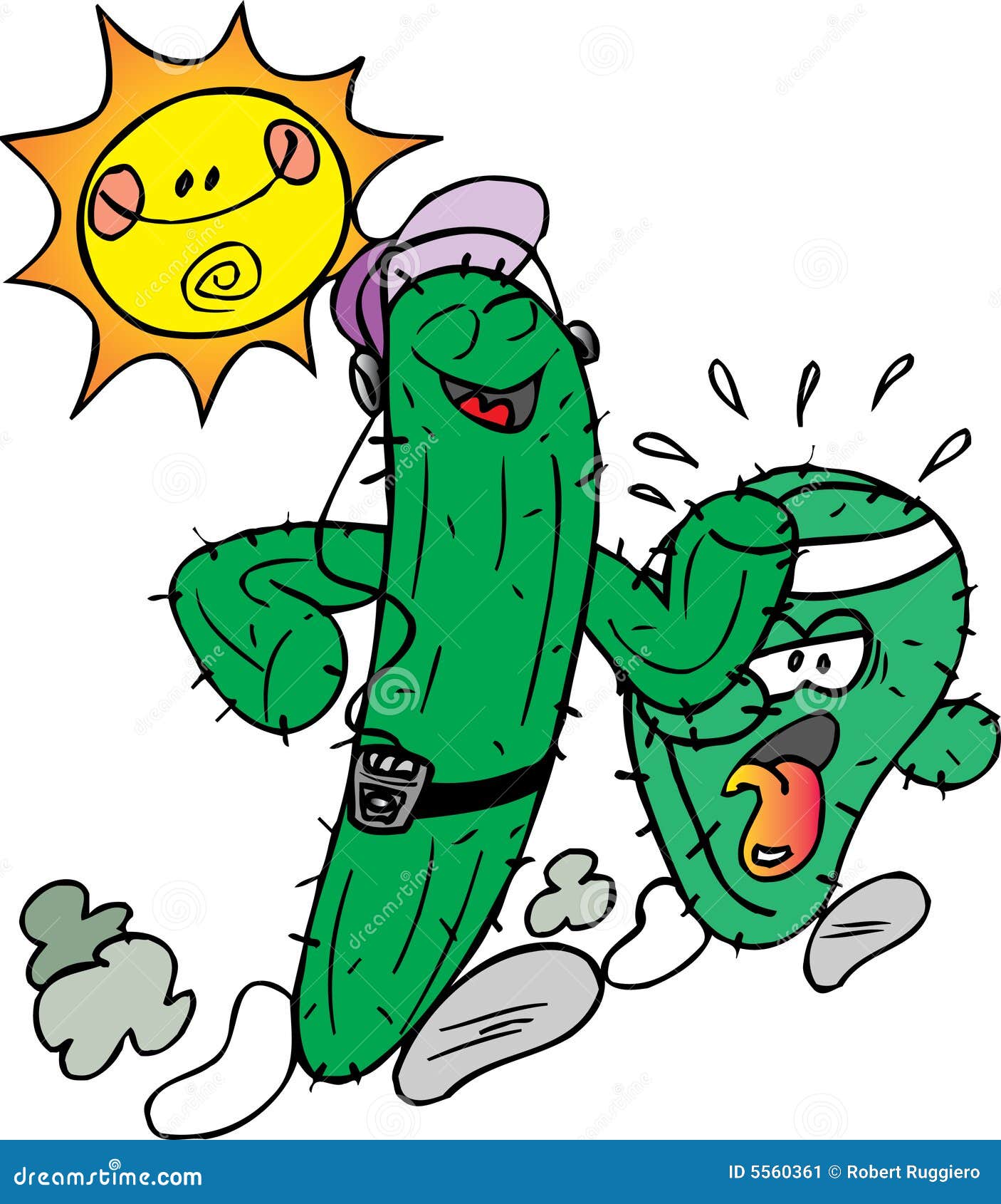 Cactus Jogging stock vector. Illustration of southwest - 5560361